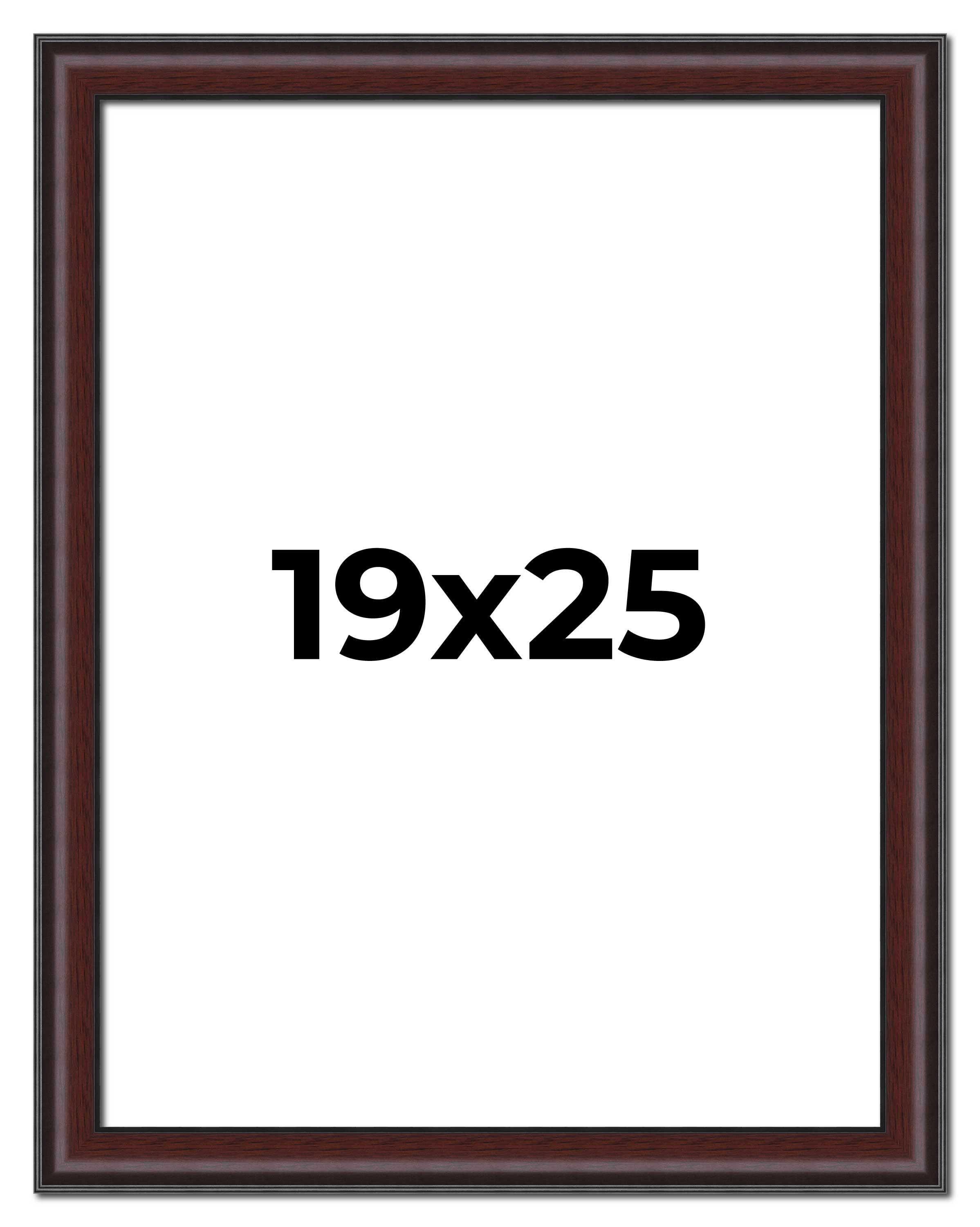 19x25 Frame Brown Round Mahogany Solid Wood Picture Frame | 1.625 Inch ...