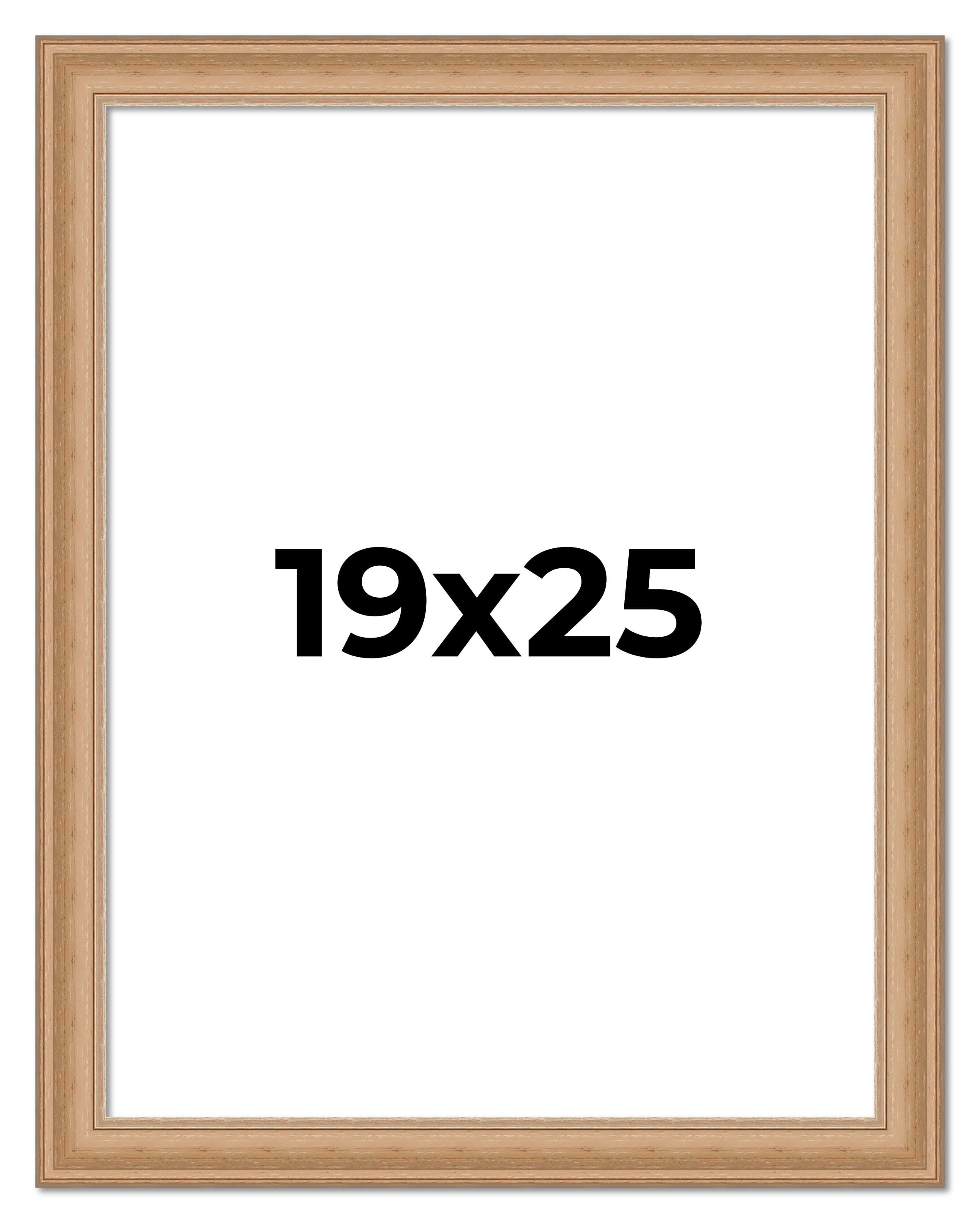 19x25 Frame Charleston Honey Brown Solid Wood Picture Frame Width 1.75 ...