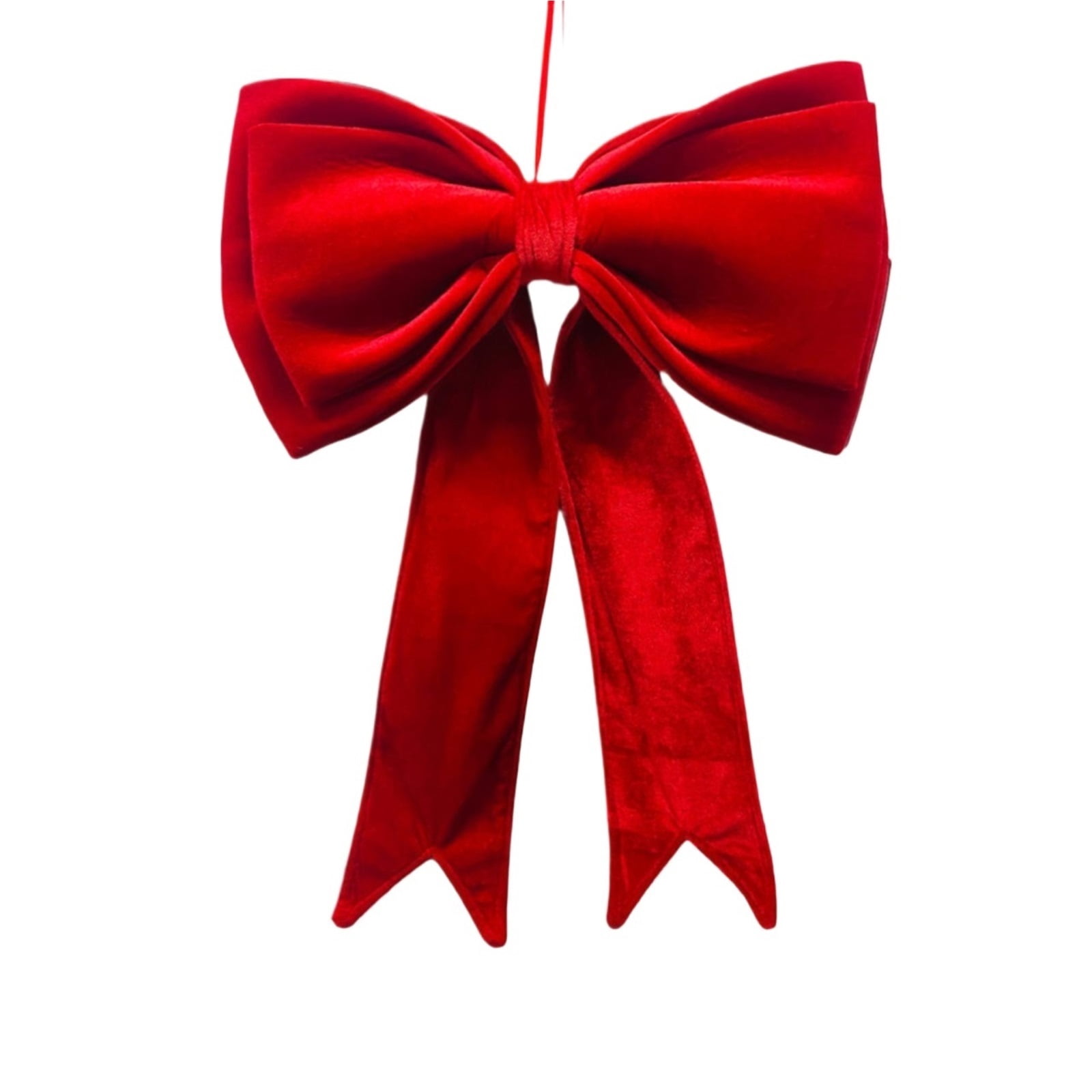 19x25 Inch Velvet Christmas Bows Extra Large Red Christmas Tree Bows ...