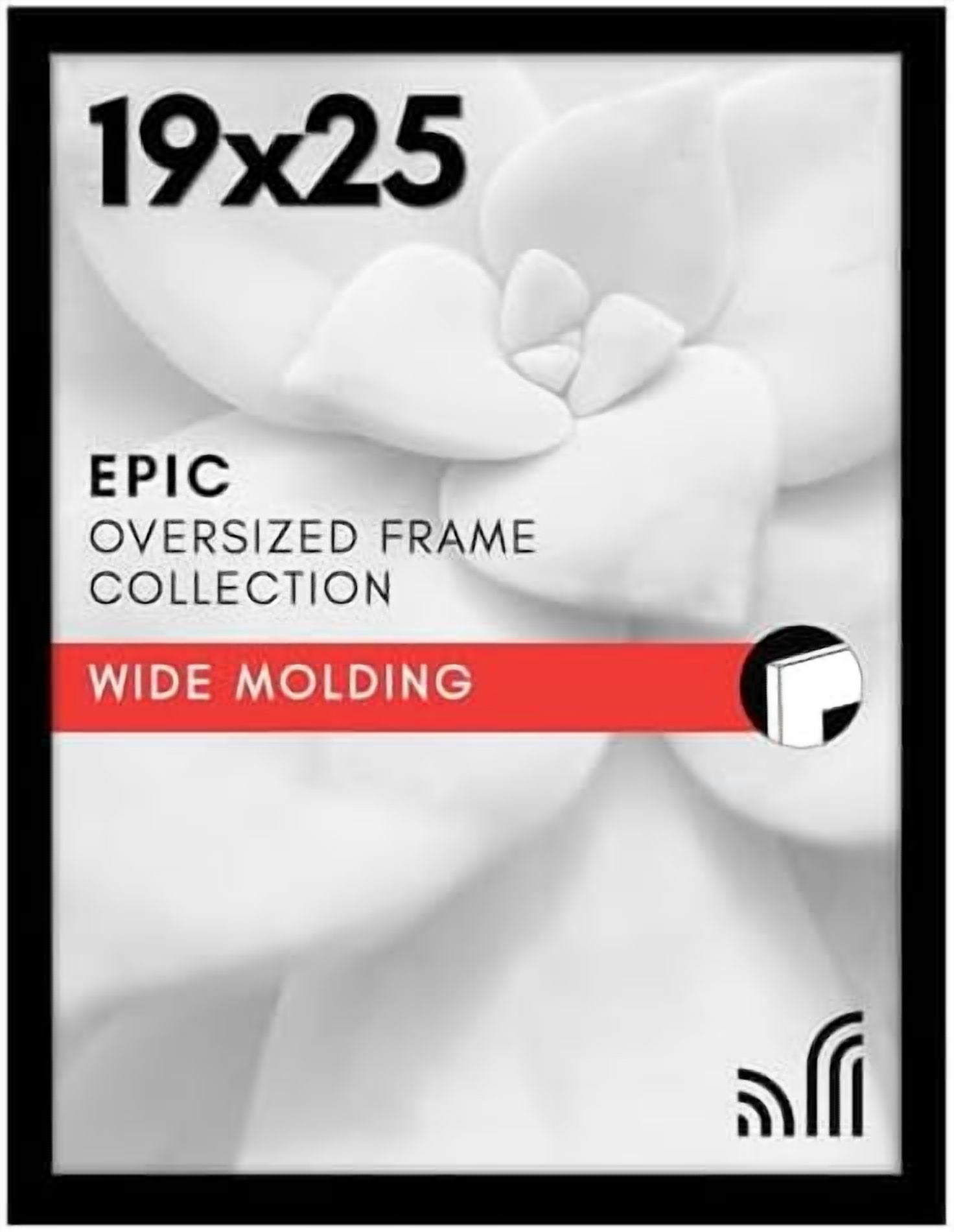 19x25 Poster Frame with Polished Plexiglass - Black Picture Frame ...