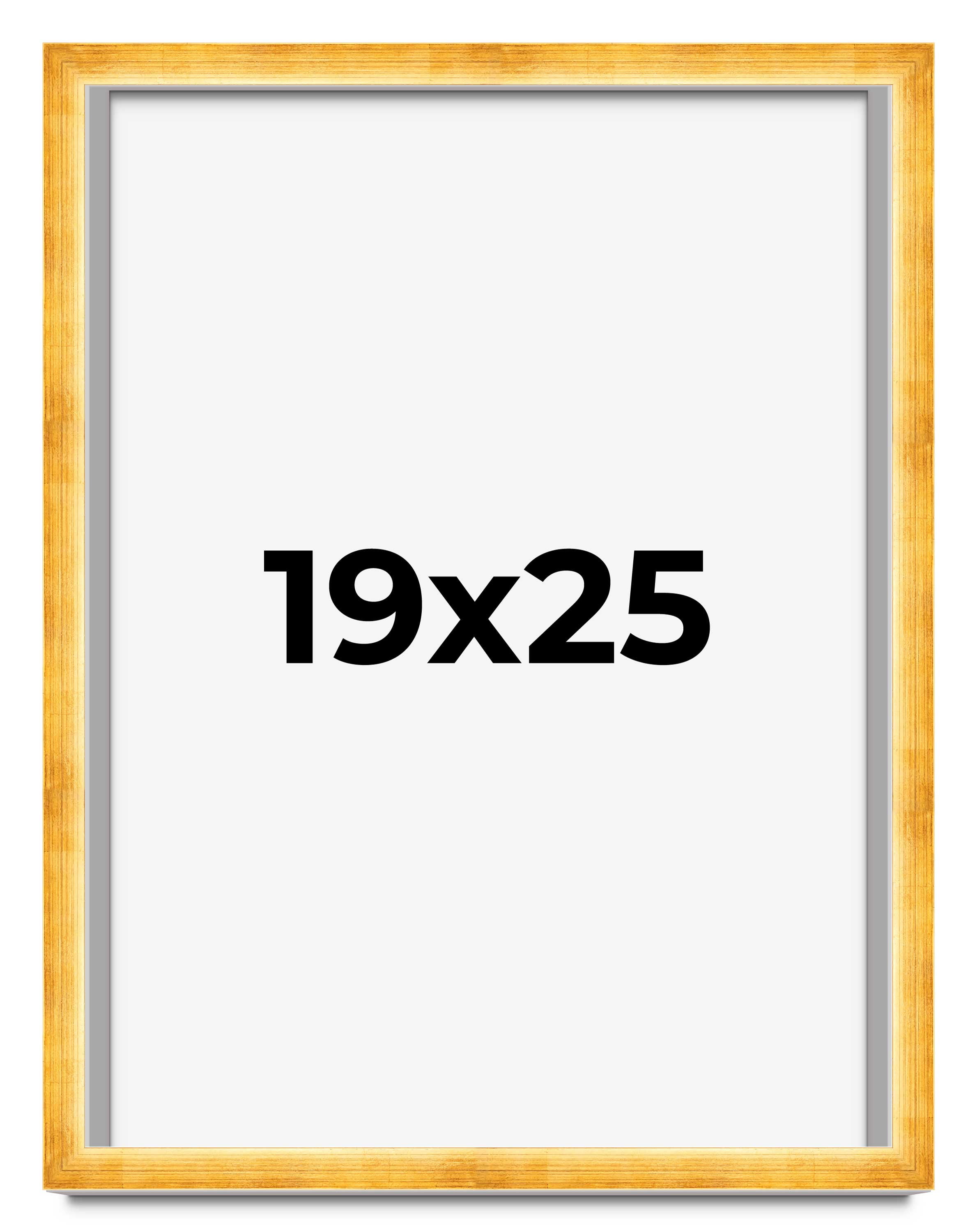 19x25 Shadow Box Frame Gold | 1.625 Inches Deep Real Wood Traditional ...