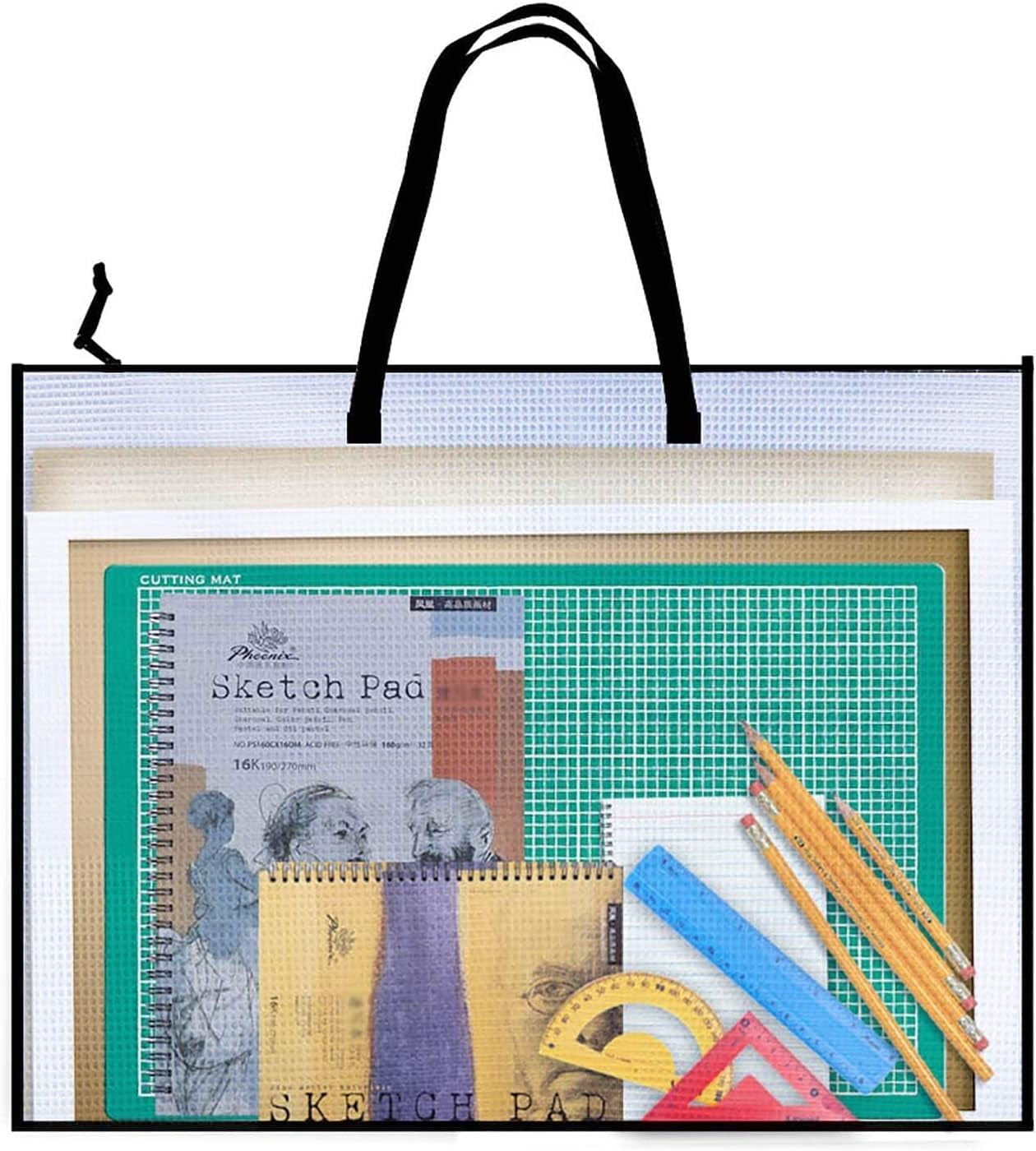 19x25 inch Art Portfolio Bags, Artwork Storage Case with Handle and ...