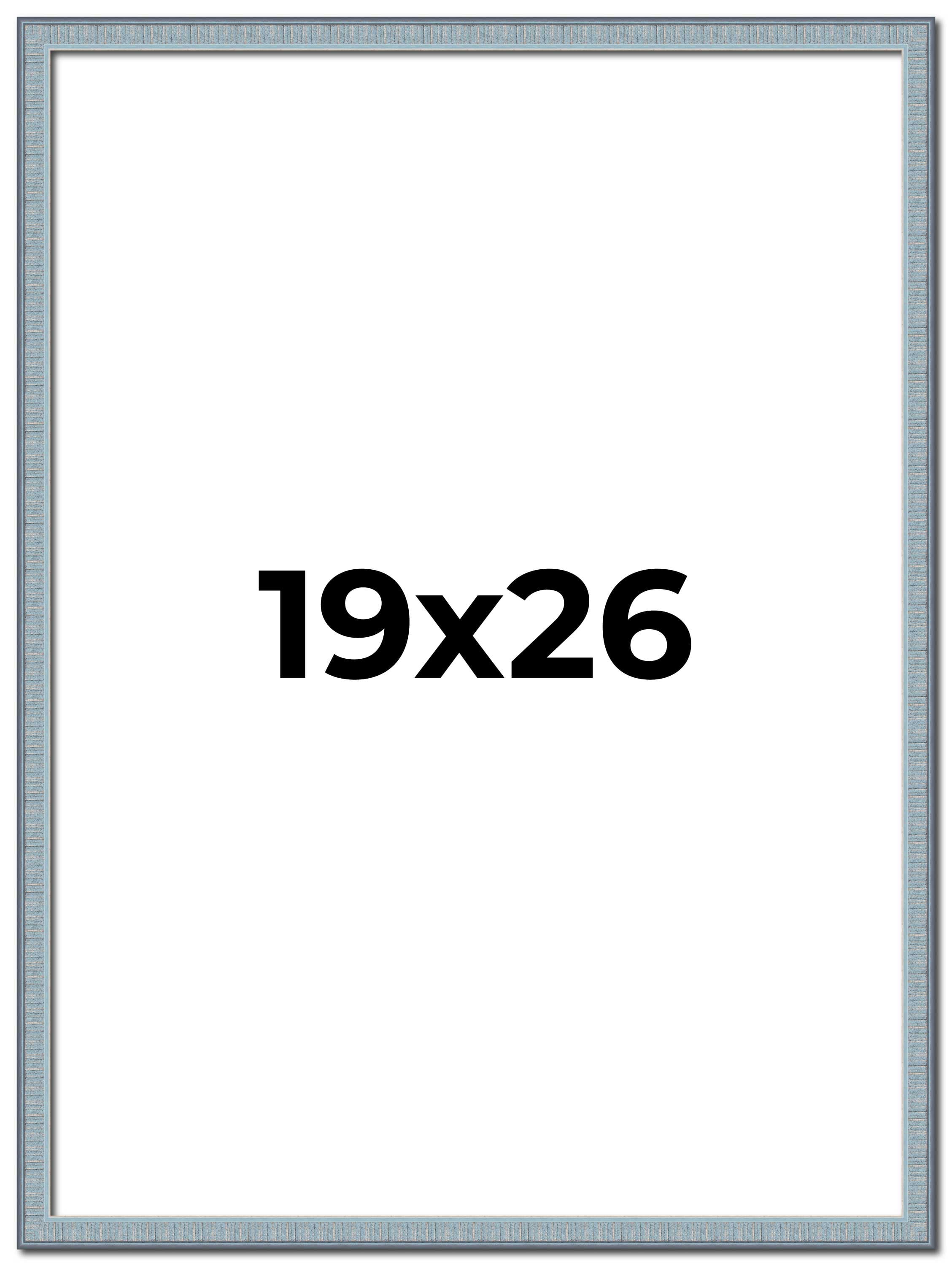 19x26 Frame Blue Scuffed Farm Board Solid Wood Picture Frame Width 0.75 ...