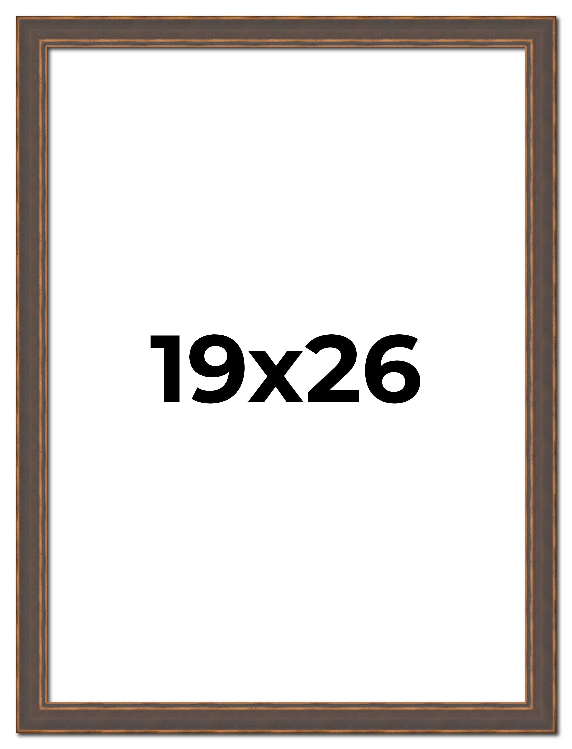 19x26 Frame Golden Caramel Solid Wood Bronze Picture Frame | 1.25 Inch ...