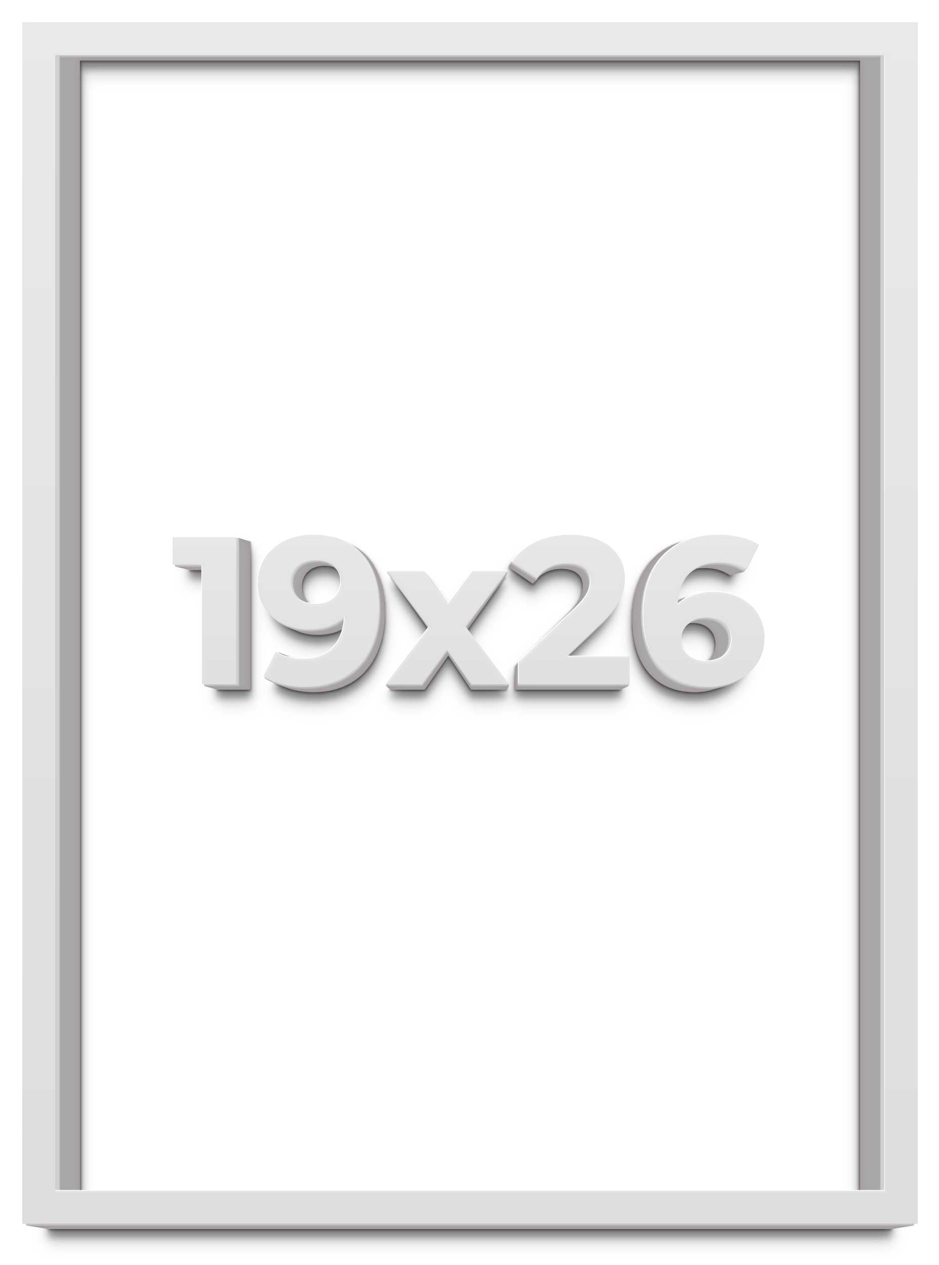19x26 Shadow Box White Contemporary Wood Shadow Box with White Acid ...