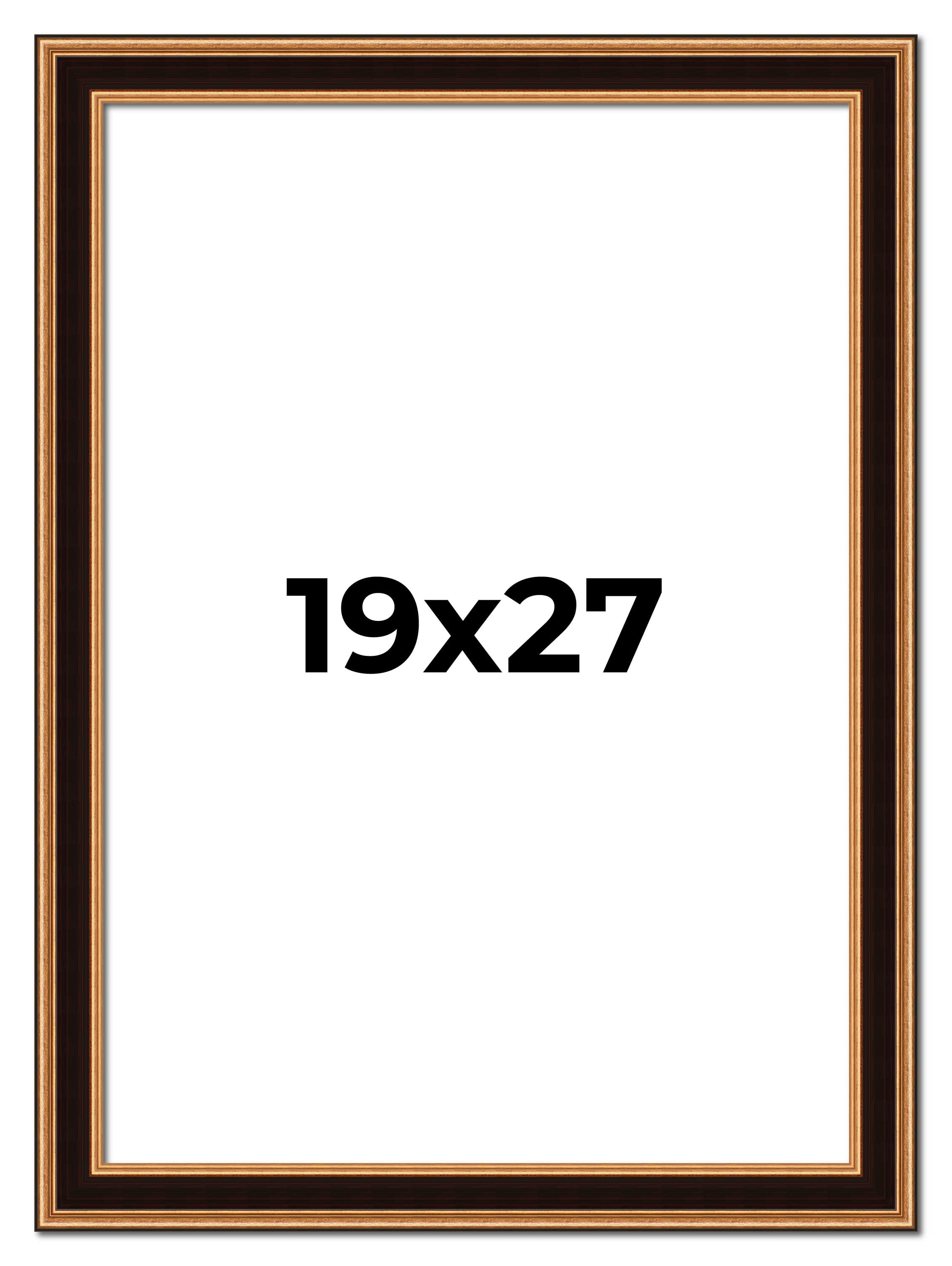 19x27 Frame Gold Brown Plein Air Vintage Solid Wood Picture Frame | 1. ...