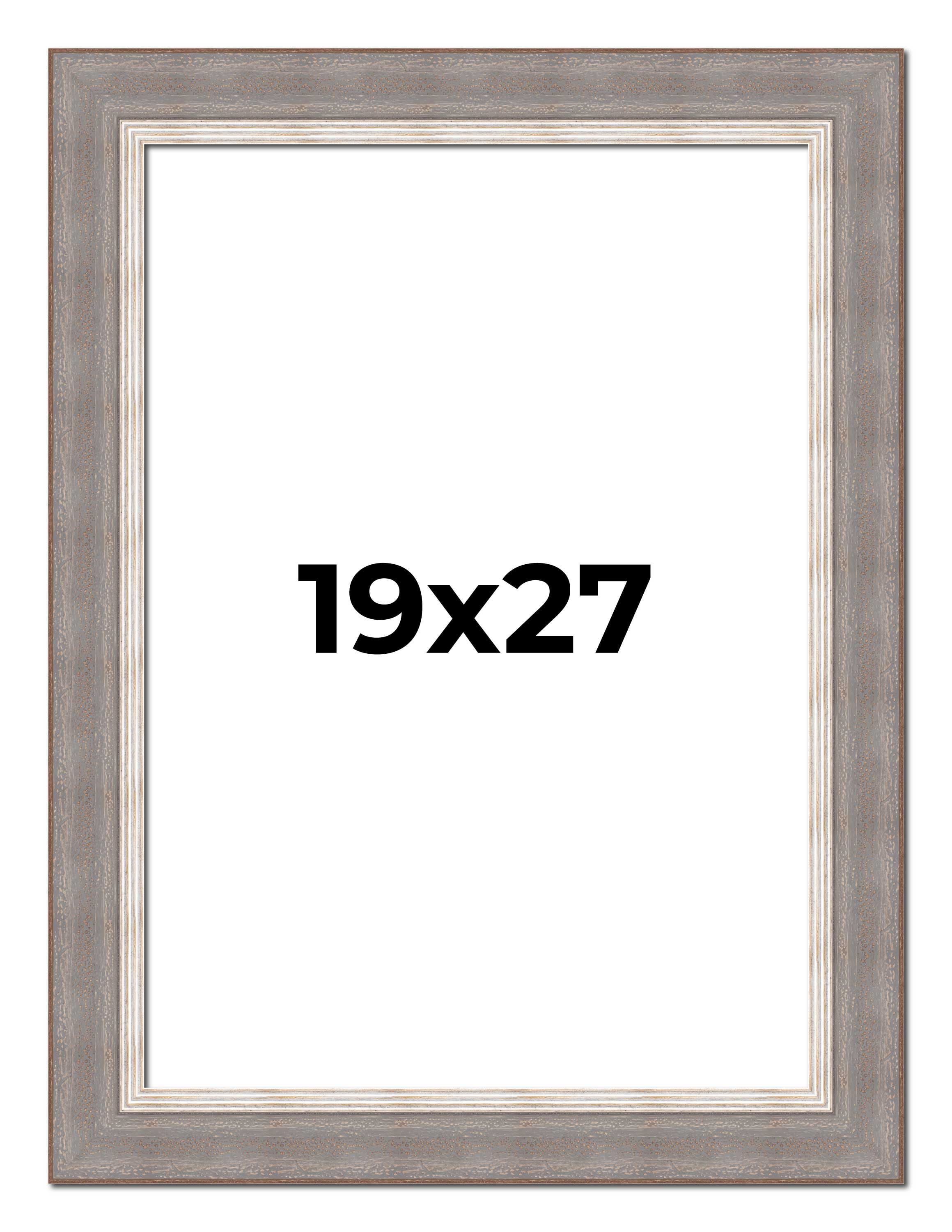 19x27 Frame Grey Real Wood Picture Frame Width 2.75 Inches | Interior ...