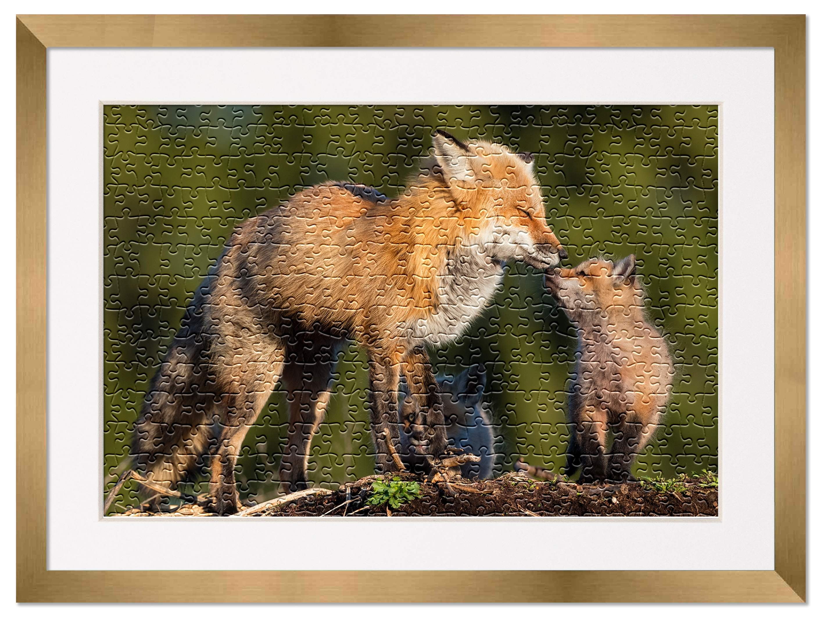 19x27 Frame for Jigsaw Puzzles - Wooden Bronze Puzzle Frame with Mat ...