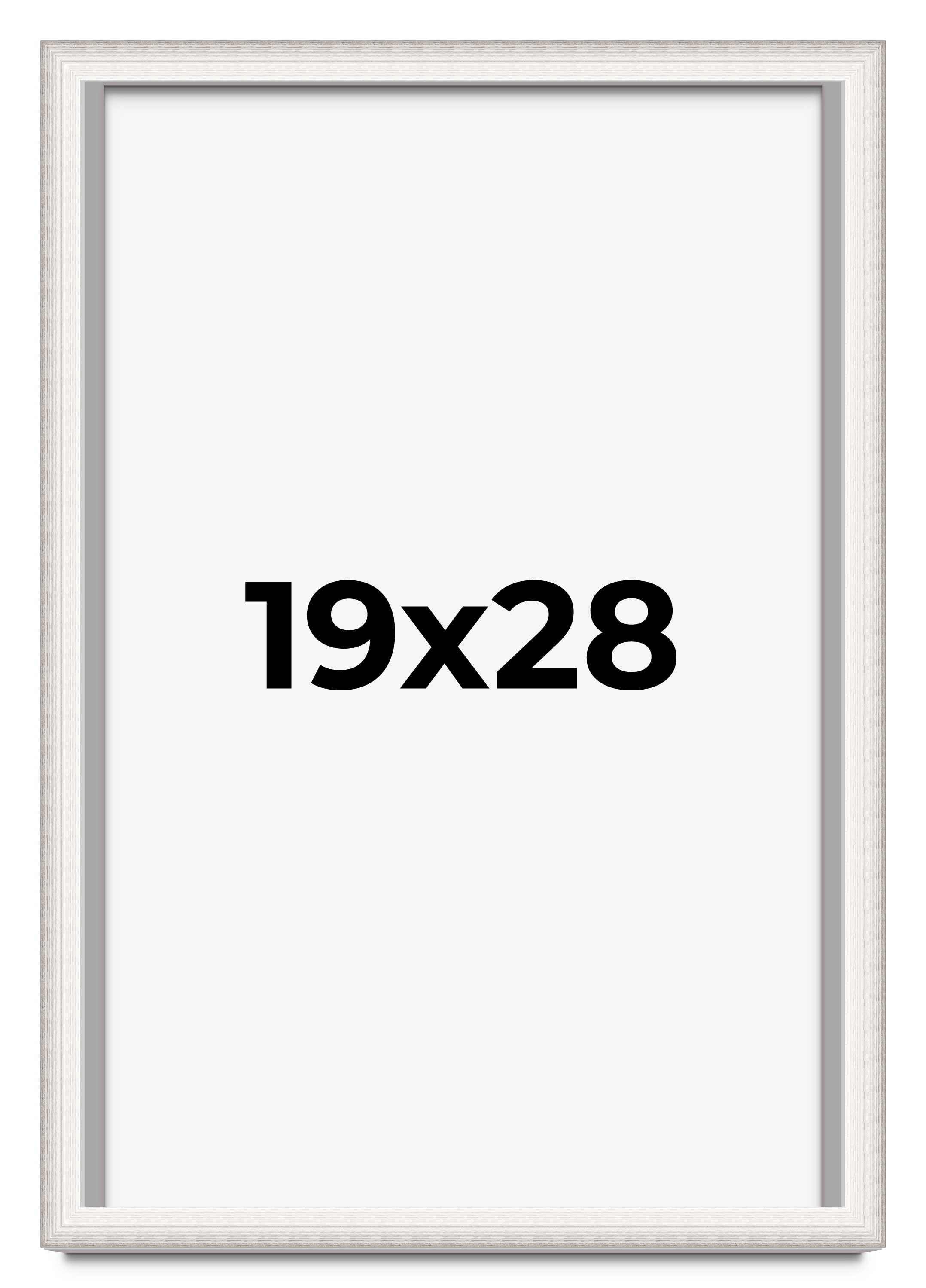 19x28 Shadow Box Silver Brushed Striped Display Frame | 1.625 Inches ...