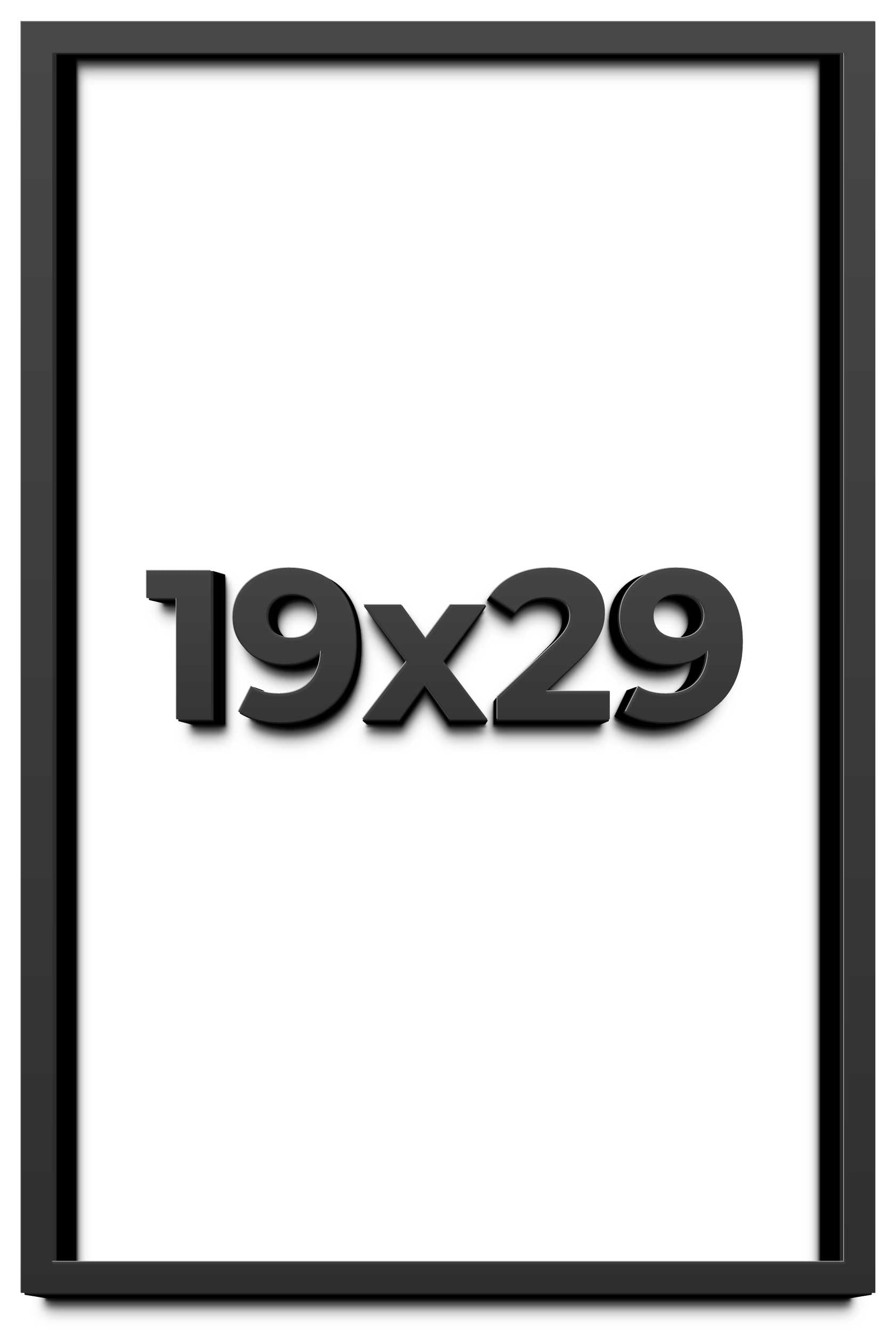 19x29 Shadow Box Frame Black | 1 inches Deep Real Wood Contemporary ...