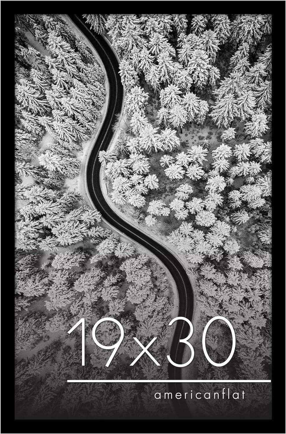 19x30 Picture Frame with Polished Plexiglass - Black Picture Frame ...