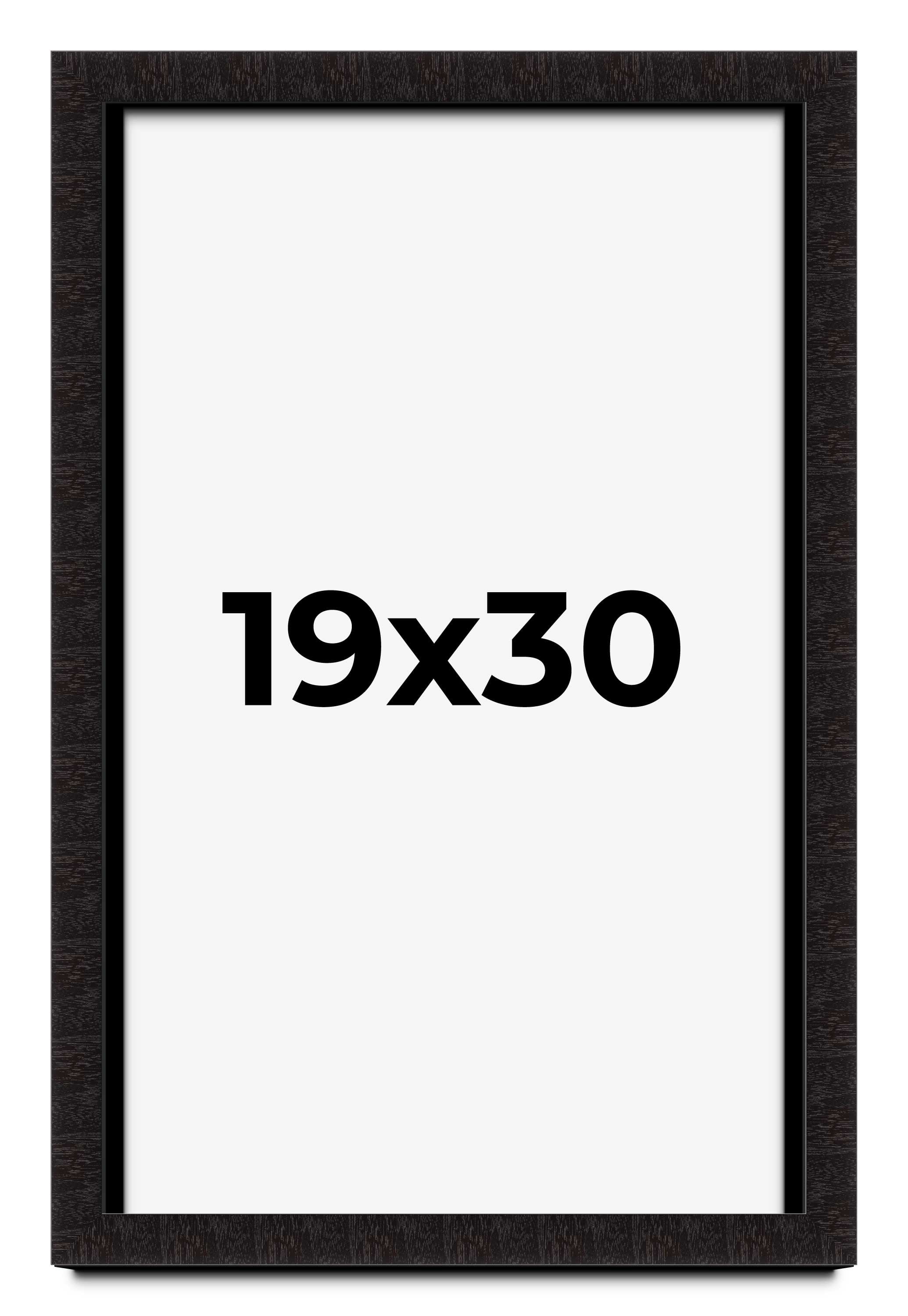 19x30 Shadow Box Black Solid Wood Display Picture Frame | 1 Inch Rabbet ...