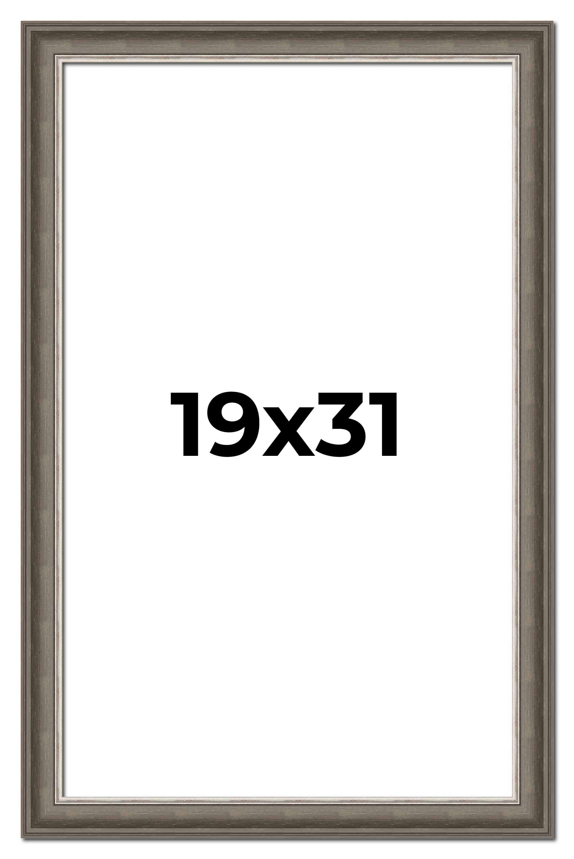 19x31 Frame Brown Solid Wood Picture Frame | 1.75 Inch Moulding Width ...