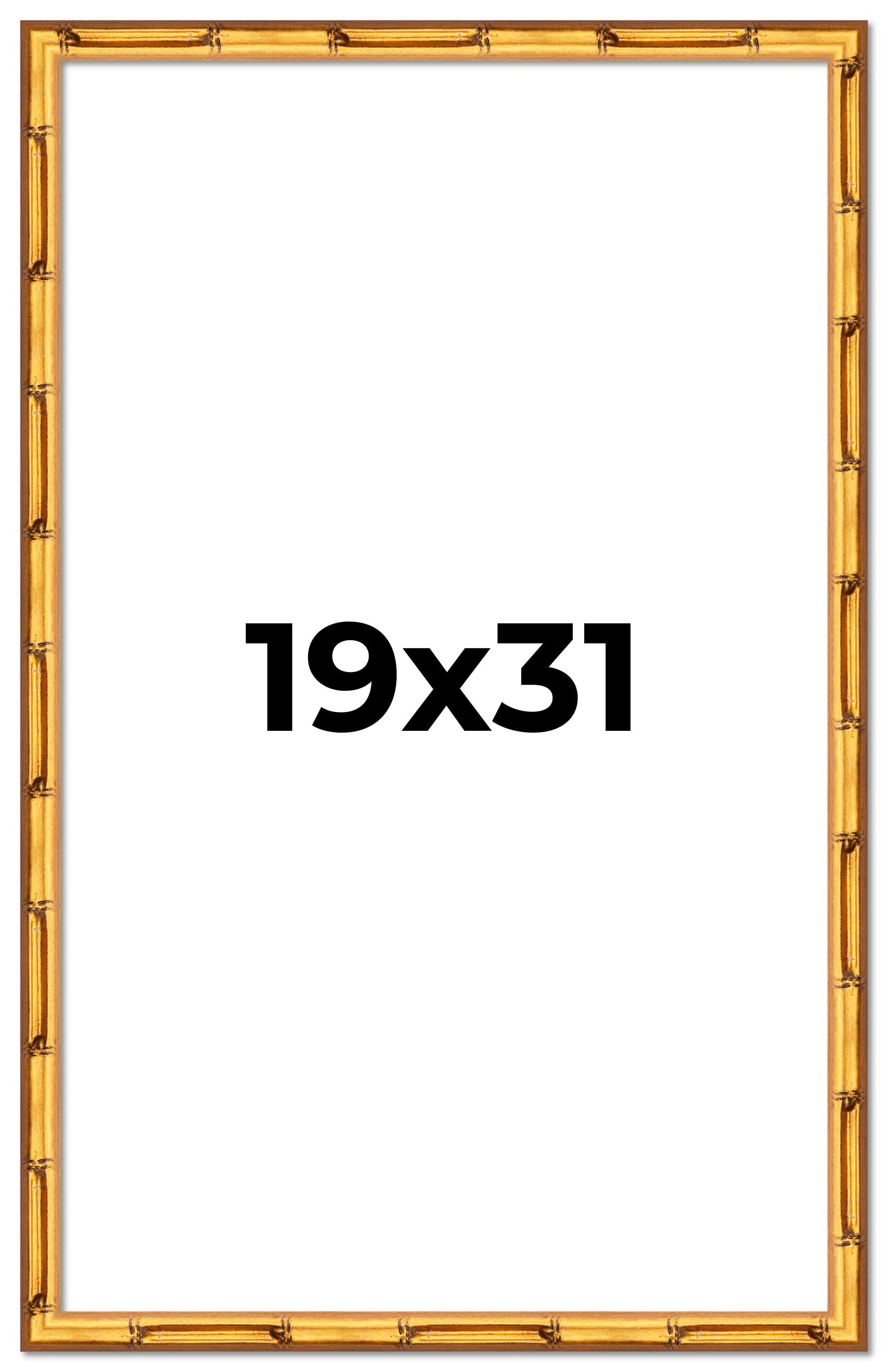 19x31 Frame Gold Bamboo Solid Wood Picture Frame | 1 Inch Moulding ...