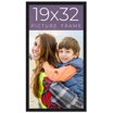 25x16 Frame Black Charcoal Grey Wood Textured Picture Frame | 0.75 Inch ...