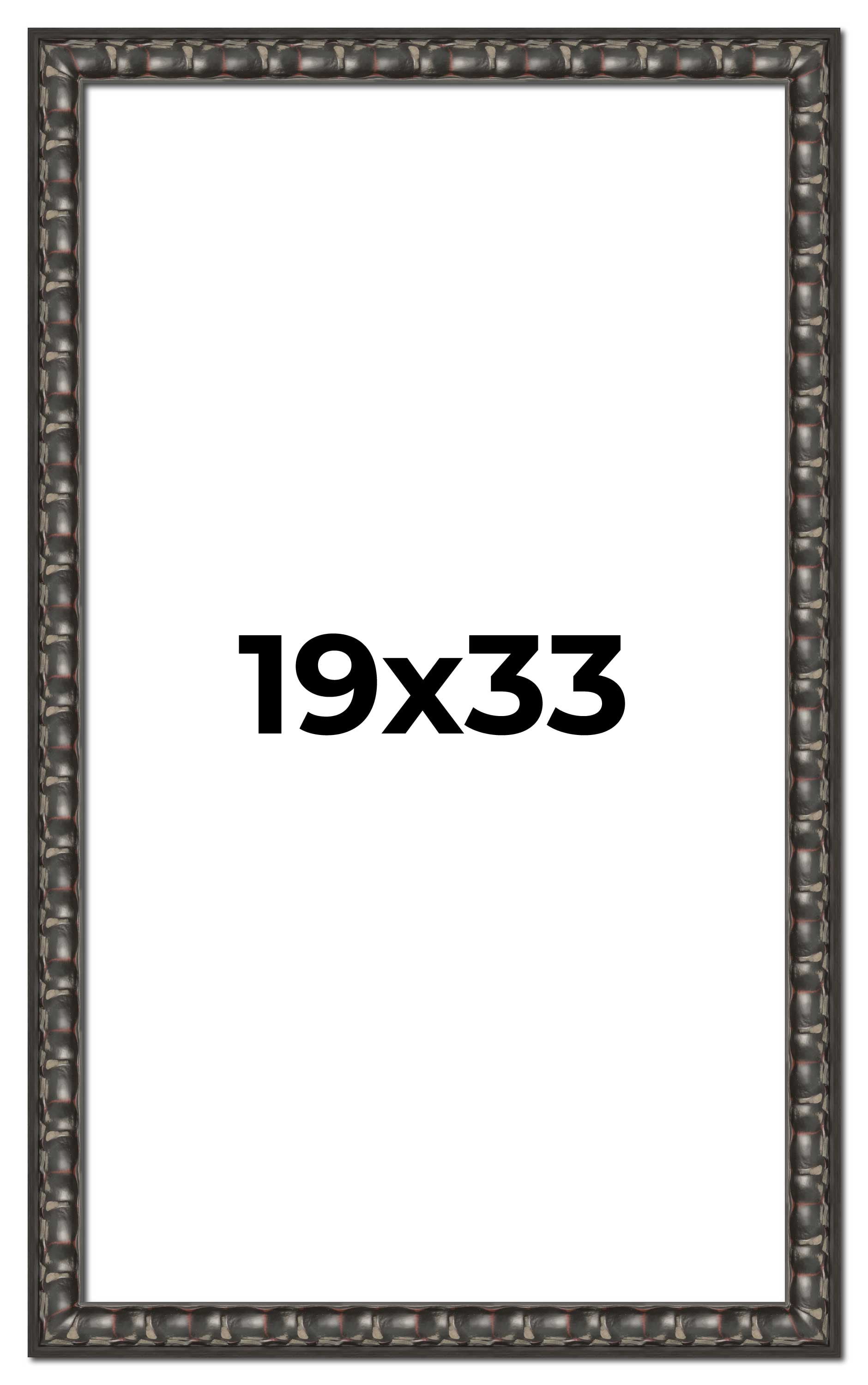 19x33 Frame Black-Brown Medieval Solid Wood Picture Frame | 1.5 Inch ...
