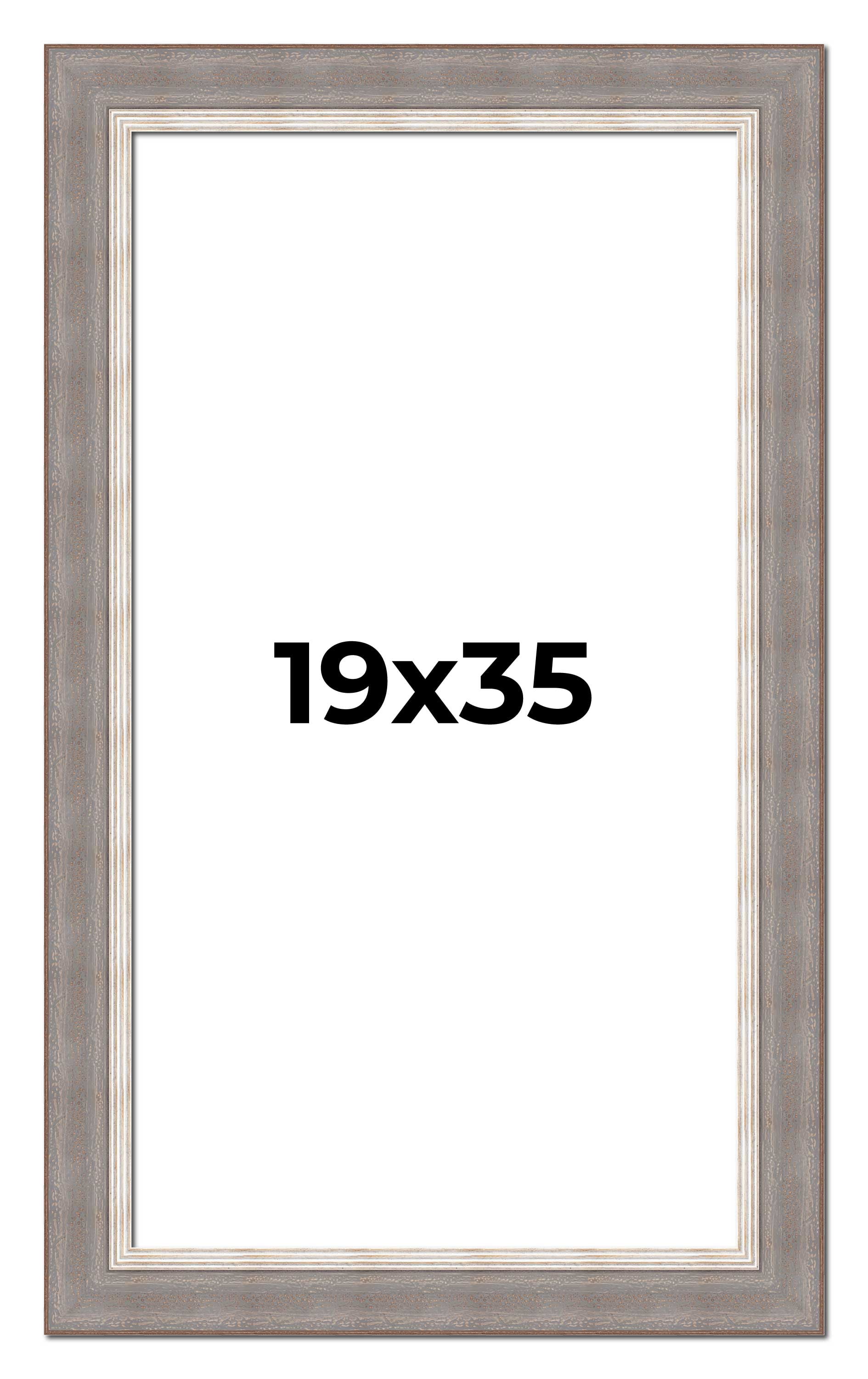 19x35 Frame Grey Real Wood Picture Frame Width 2.75 Inches | Interior ...