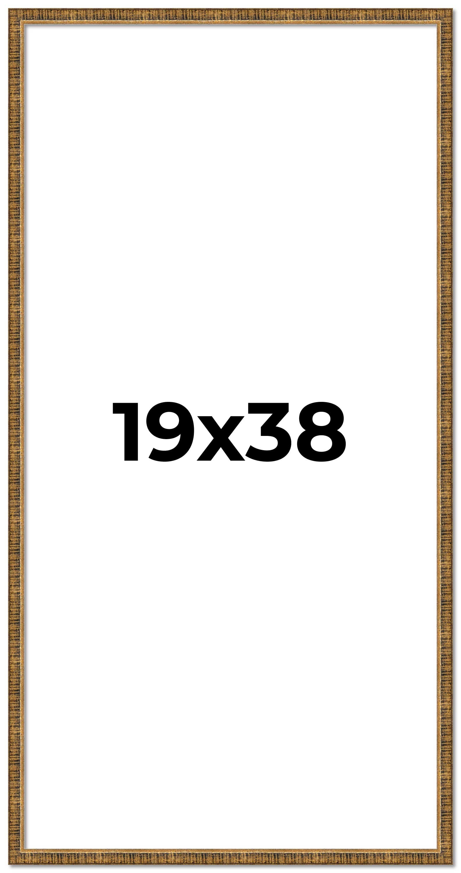 19x38 Frame Gold Kingsley Distressed Solid Wood Picture Frame Width 0. ...