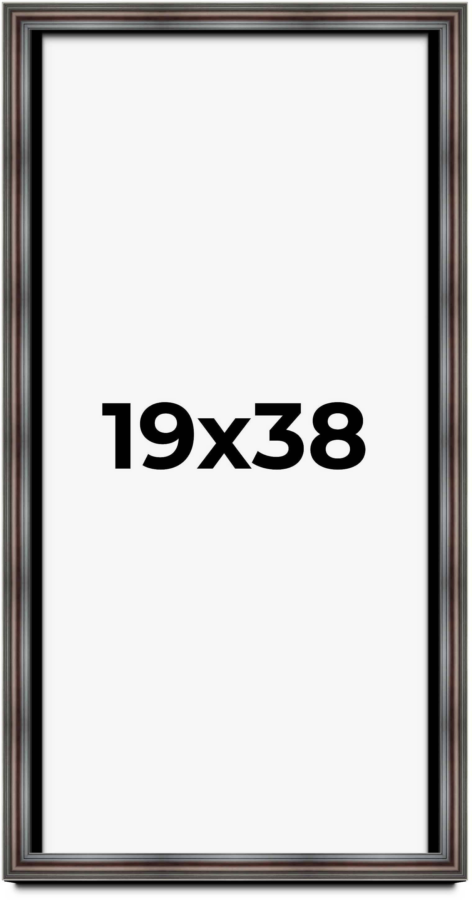 19x38 Shadow Box Frame Brown Cherry | 2.625 Inches Deep Pine Wood ...