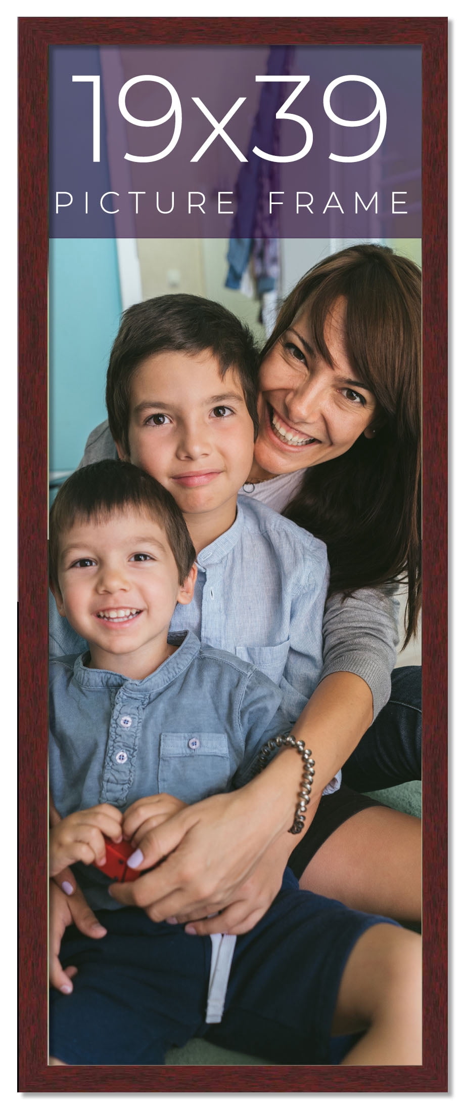 19x39 Frame Brown Solid Wood Picture Frame Width 0.75 Inches | Interior ...