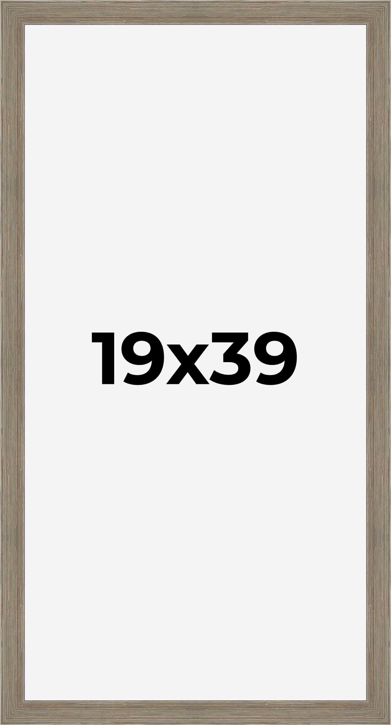 19x39 Frame Gray Barnwood Rustic Solid Wood Picture Frame | 1.5 Inch ...