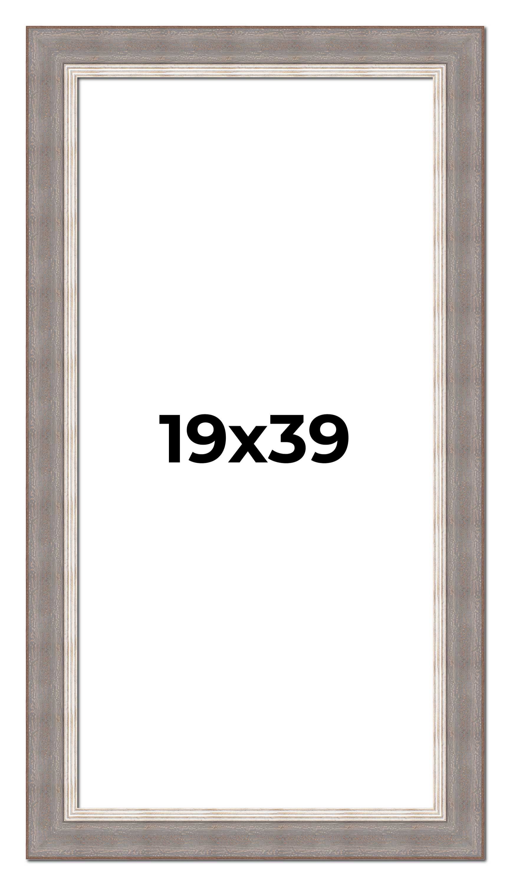 19x39 Frame Grey Real Wood Picture Frame Width 2.75 Inches | Interior ...