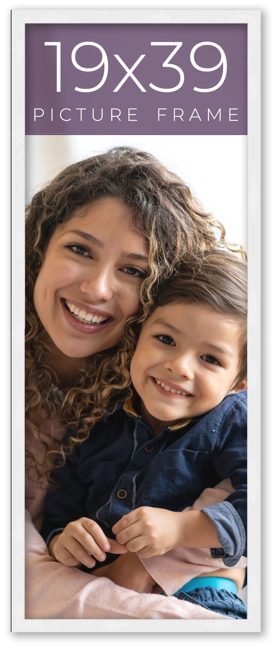 19x39 Frame White Real Wood Picture Frame Width 0.75 inches | Interior ...