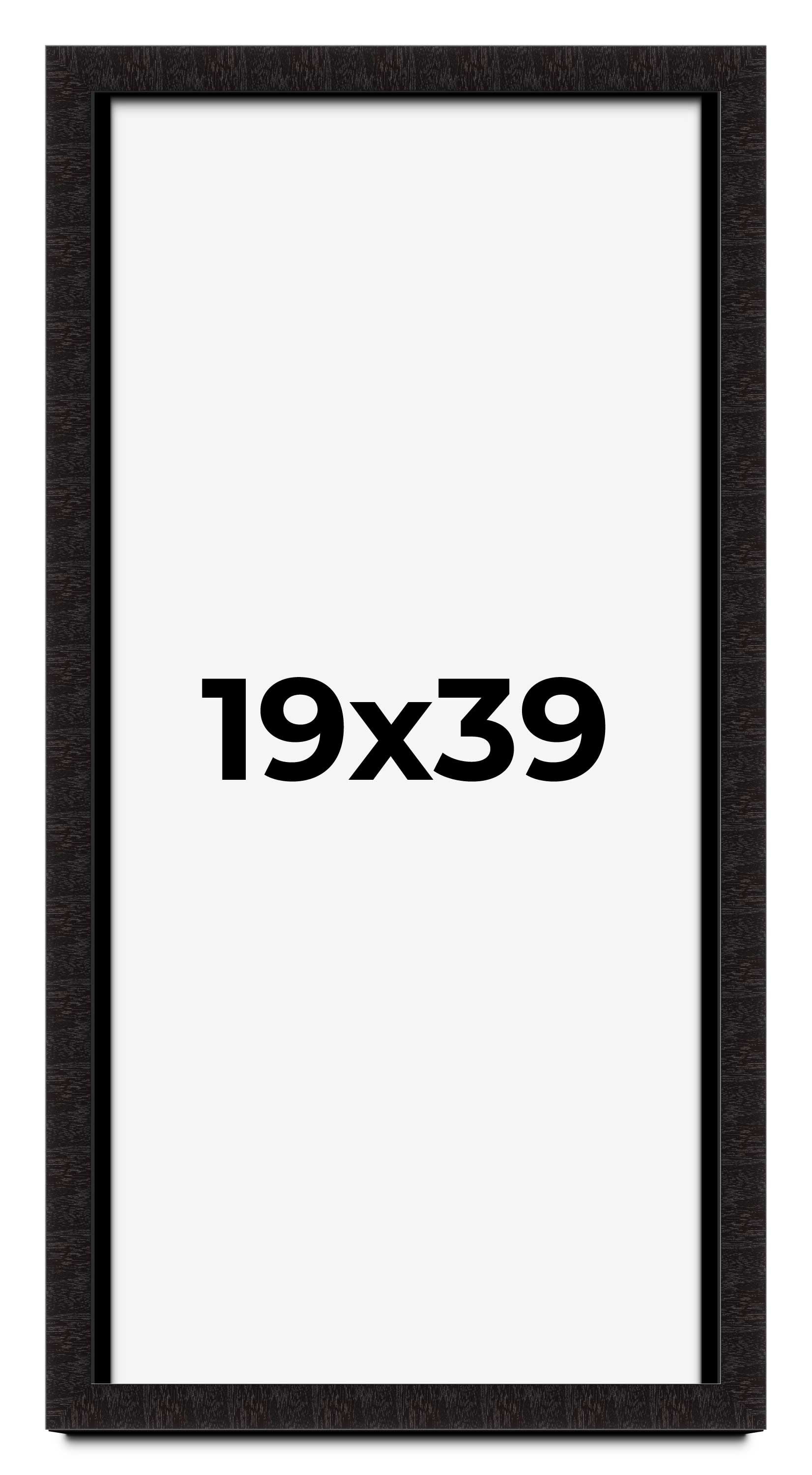19x39 Shadow Box Black Solid Wood Display Picture Frame | 1 Inch Rabbet ...
