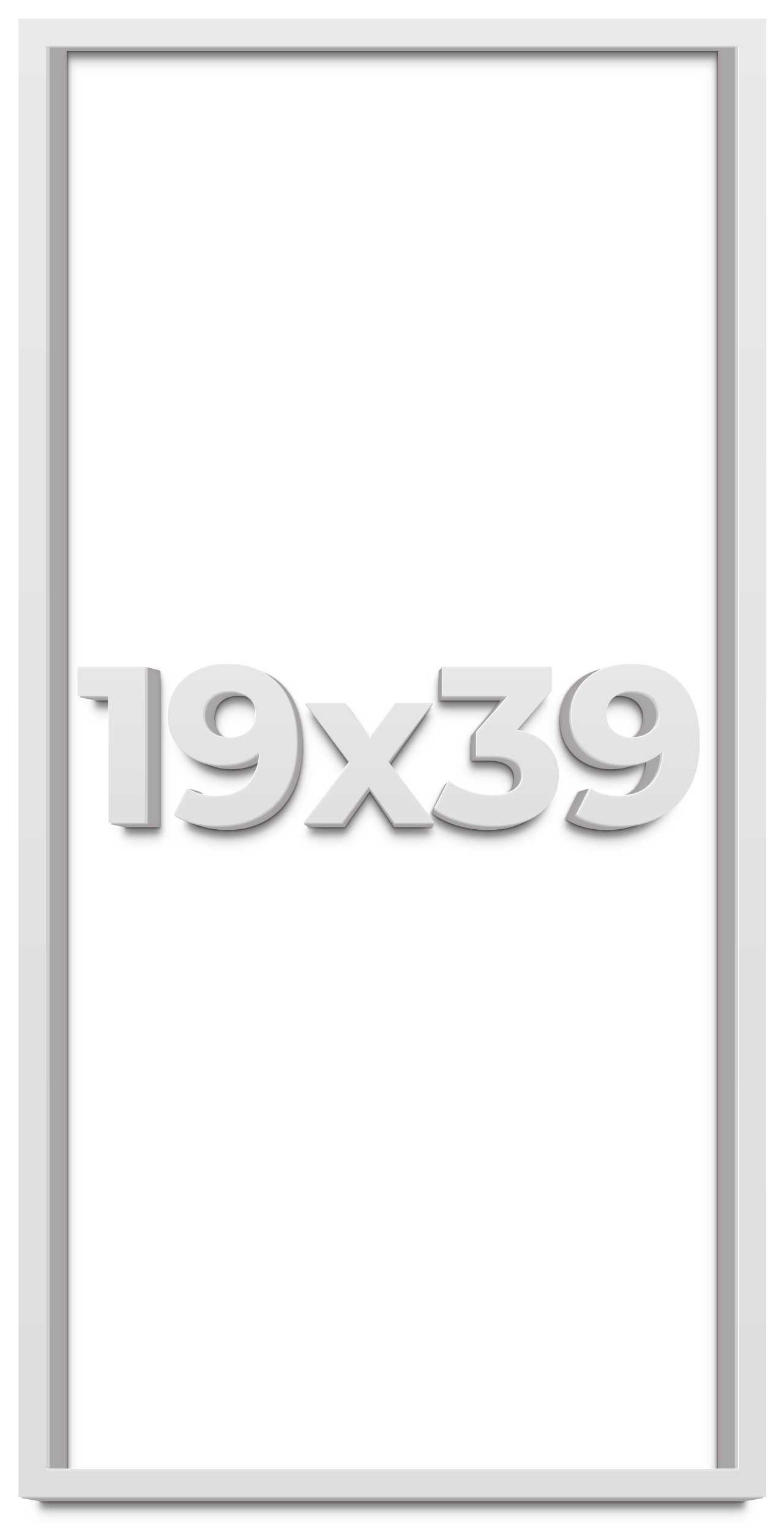 19x39 Shadow Box Frame White | 2 Inches Deep Real Wood Contemporary ...