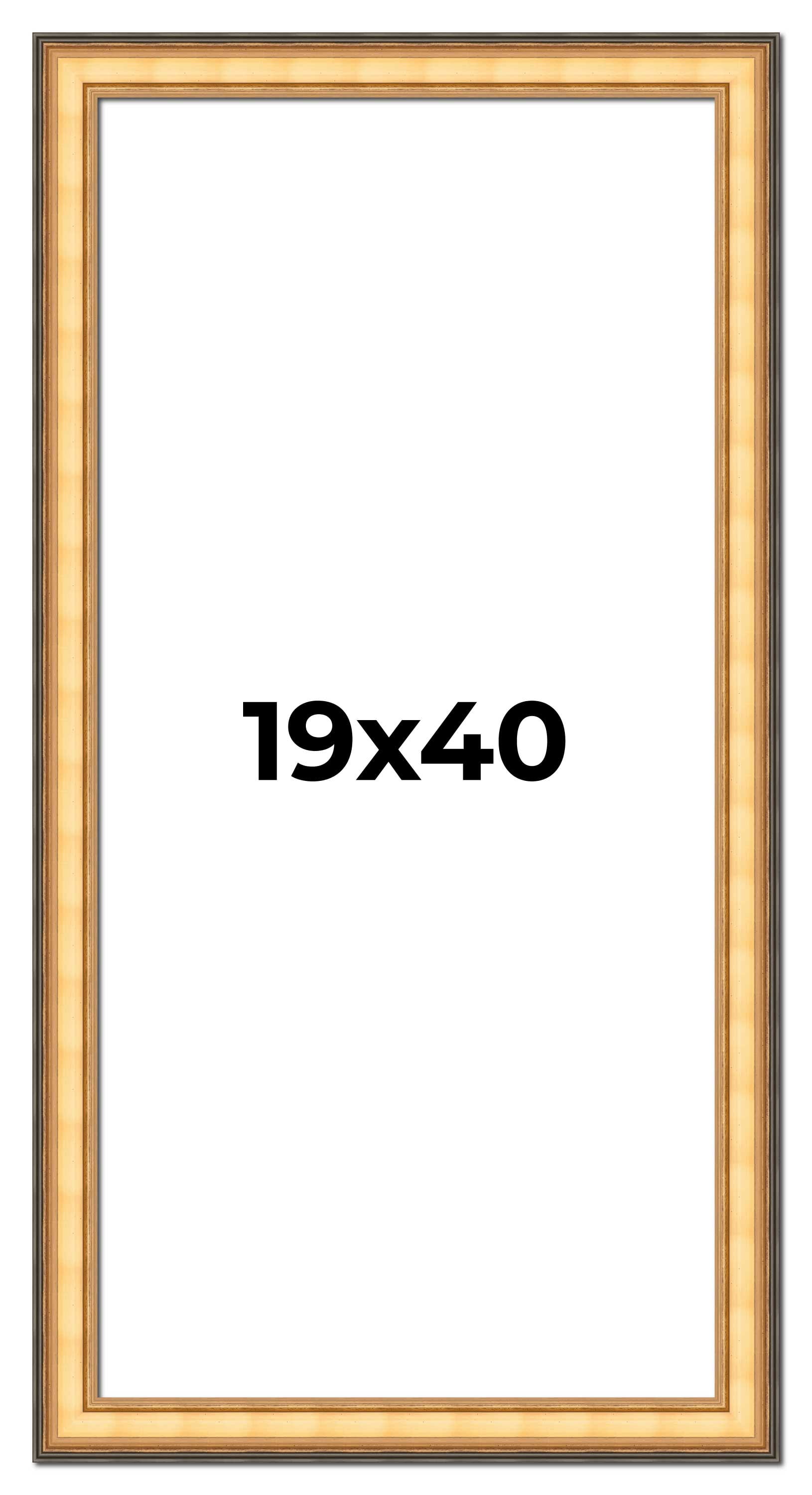 19x40 Frame Gold Plein Aire Solid Wood Picture Frame Width 2 Inches ...