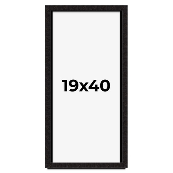 19x40 Shadow Box Black Solid Wood Display Picture Frame | 1 Inch Rabbet ...