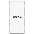 19x42 Frame Silver Whitewashed Wood Grain Solid Wood Shadow Box | 0.75 ...