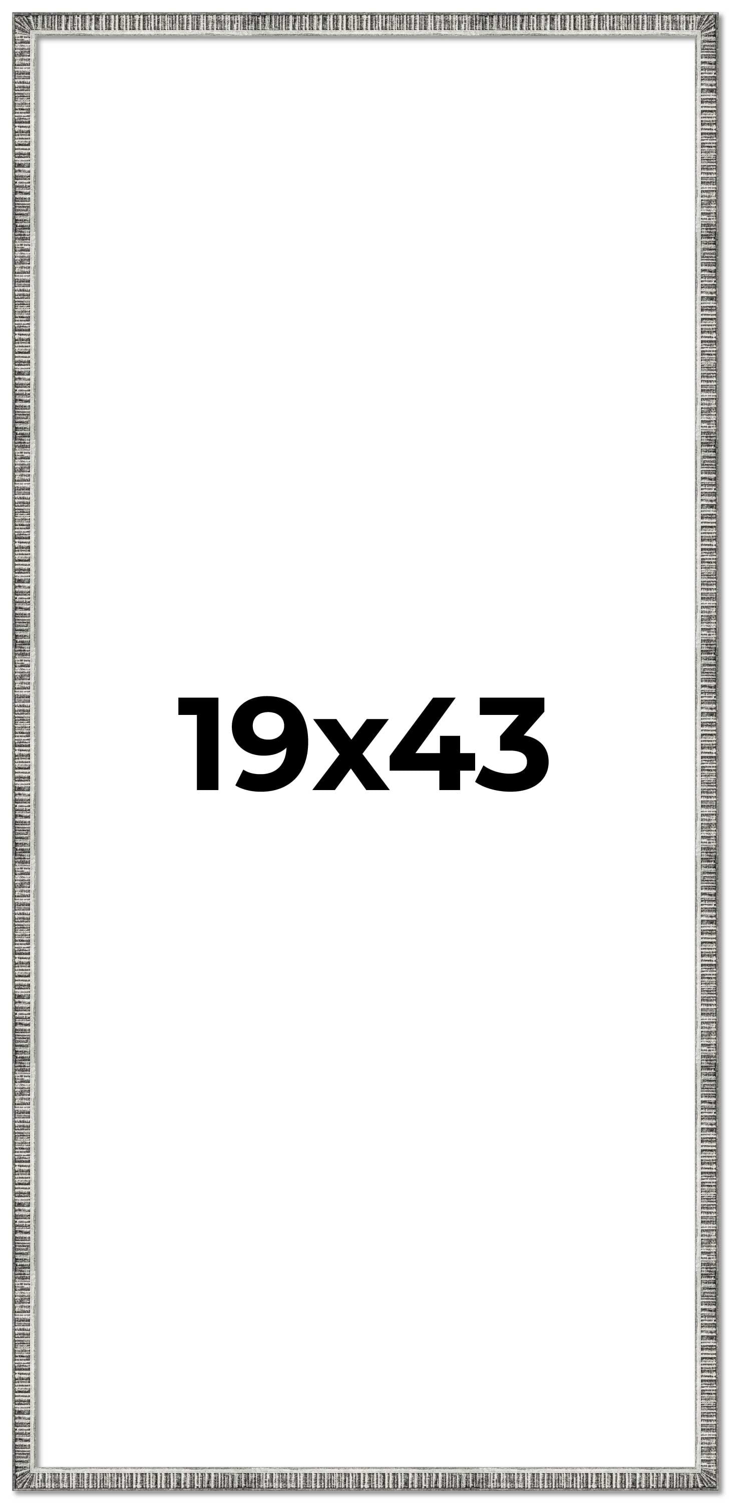 19x43 Frame Silver Picture Frame - Complete Modern Photo Frame Includes ...