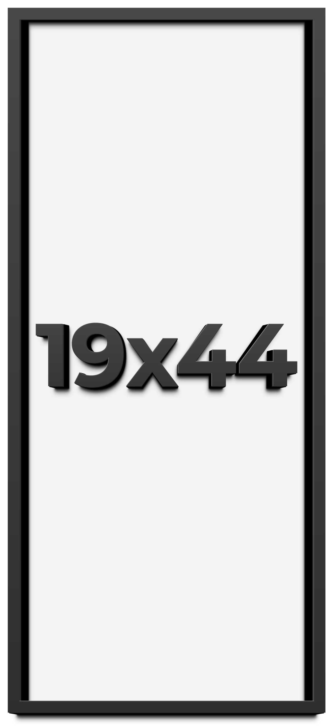 19x44 Shadow Box Frame Black | 1 inches Deep Real Wood Contemporary ...