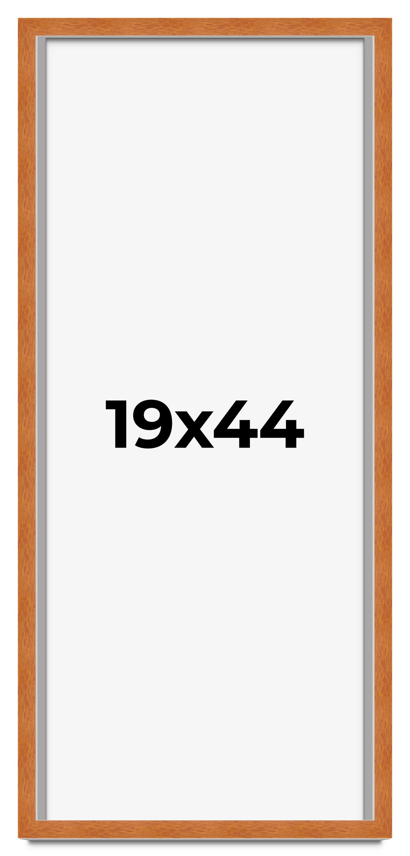 19x44 Shadow Box Frame Brown | 0.875 Inches Deep Real Wood Contemporary ...