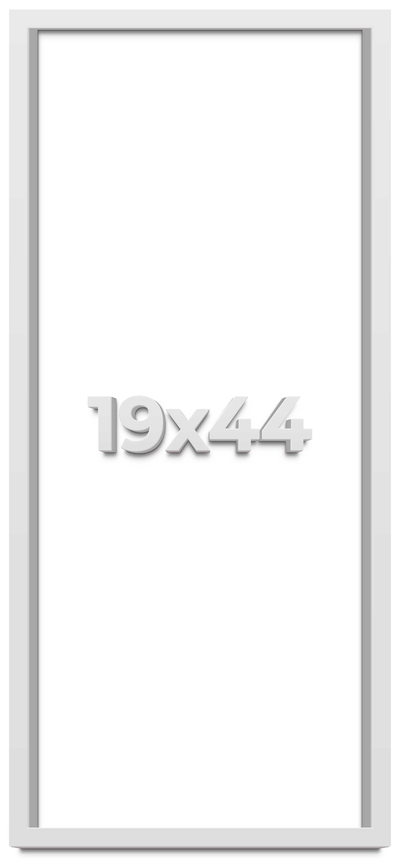 19x44 Shadow Box High Gloss White Display Frame | 1.625 Inches Deep | 1 ...