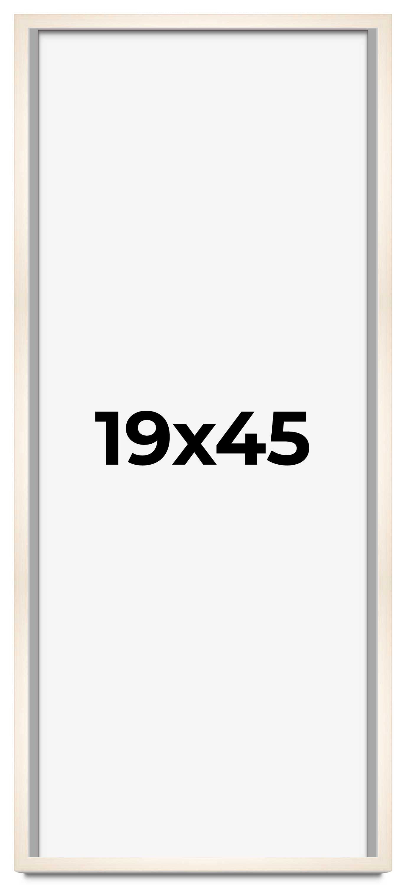 19x45 Frame White Wash Solid Wood Picture Frame | 0.75 Inch Moulding ...