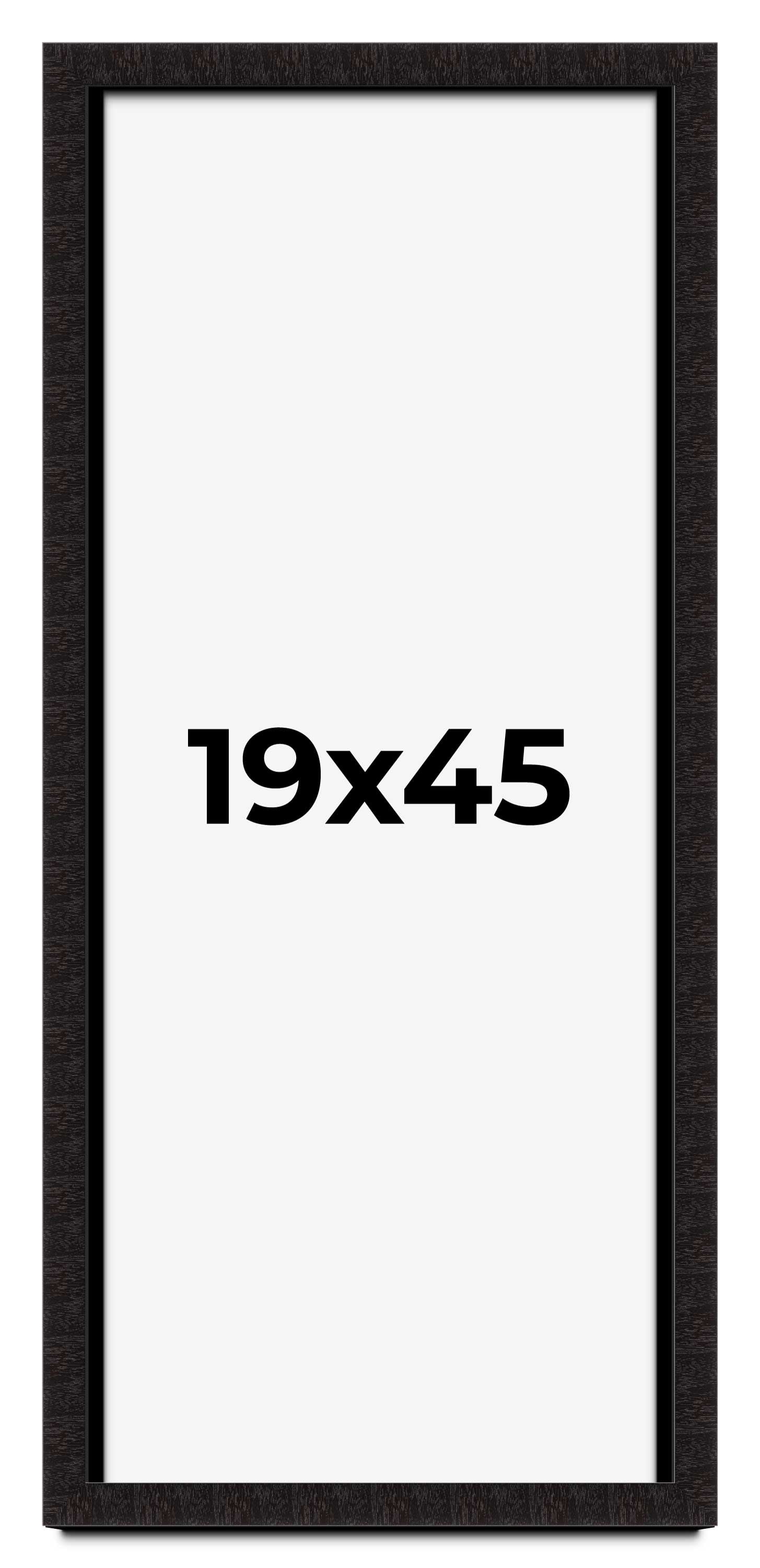 19x45 Shadow Box Black Solid Wood Display Picture Frame | 1 Inch Rabbet ...