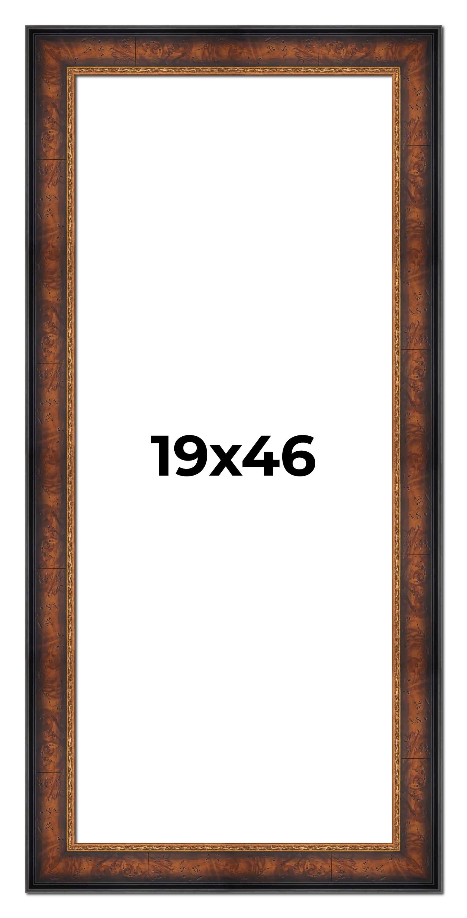 19x46 Frame Brown Walnut Gold Ornate Trim Solid Wood Plein Air Picture ...