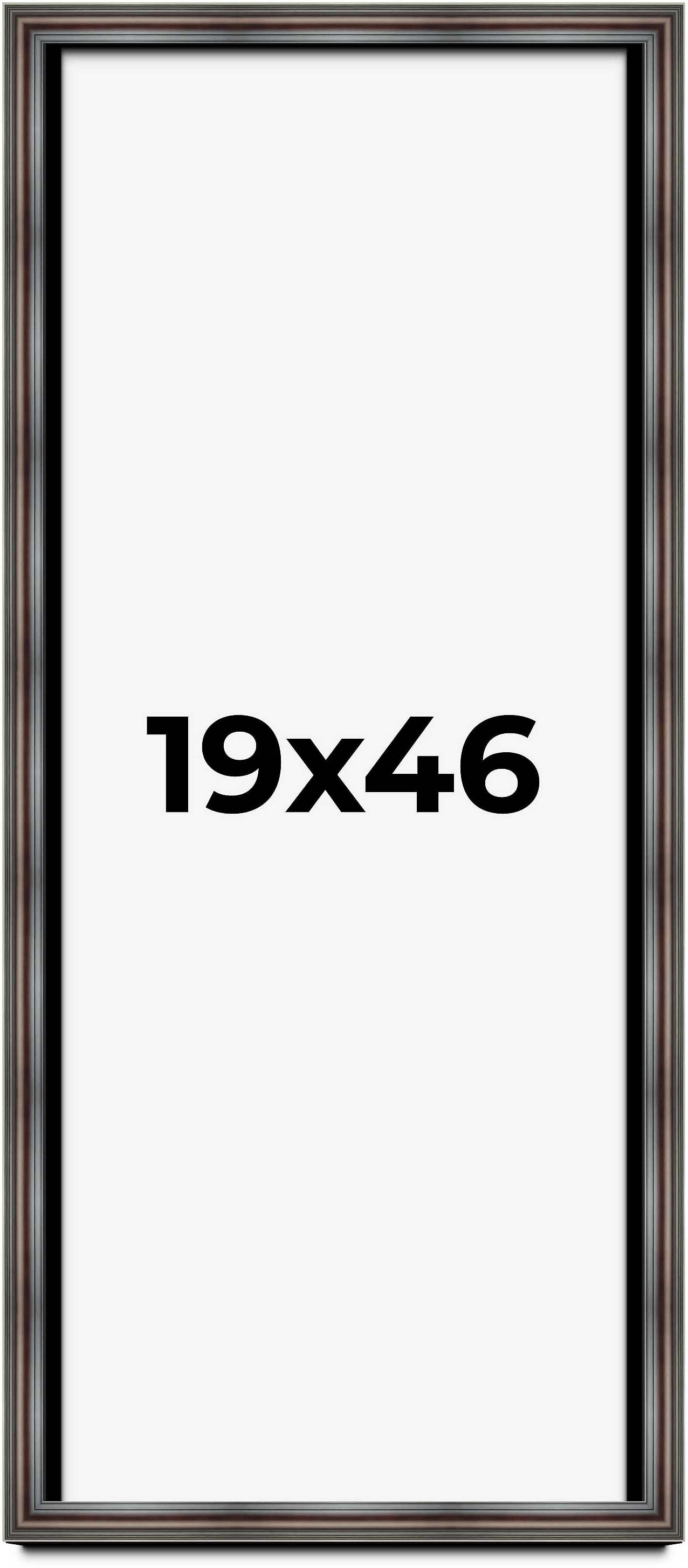 19x46 Shadow Box Frame Brown Cherry | 2.625 Inches Deep Pine Wood ...