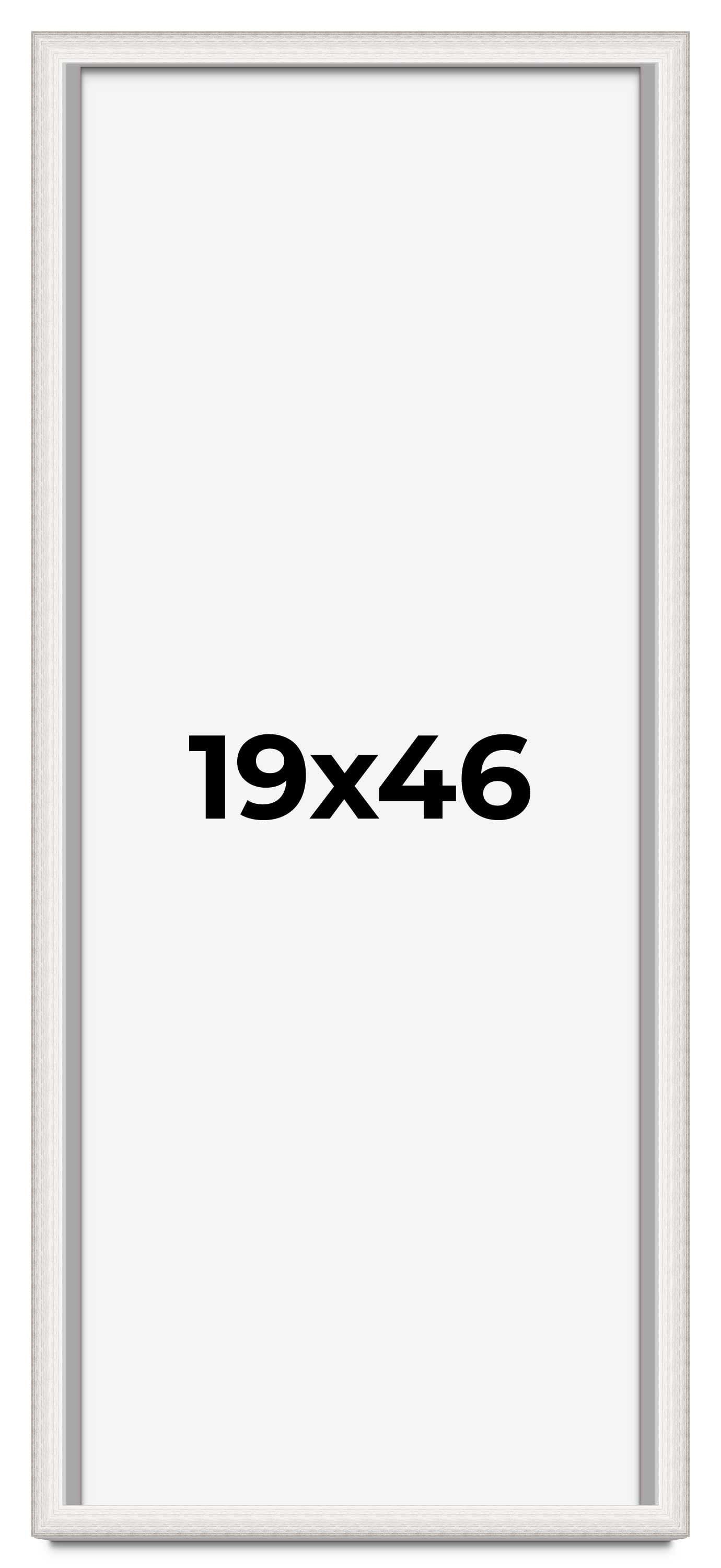 19x46 Shadow Box Silver Brushed Striped Display Frame | 1.625 Inches ...