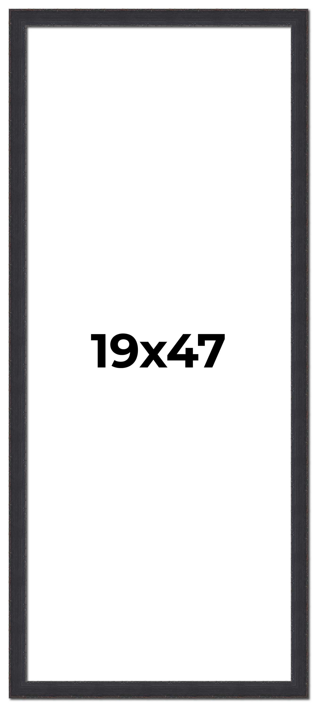 19x47 Frame Black Real Wood Picture Frame Width 1.25 Inches | Interior ...