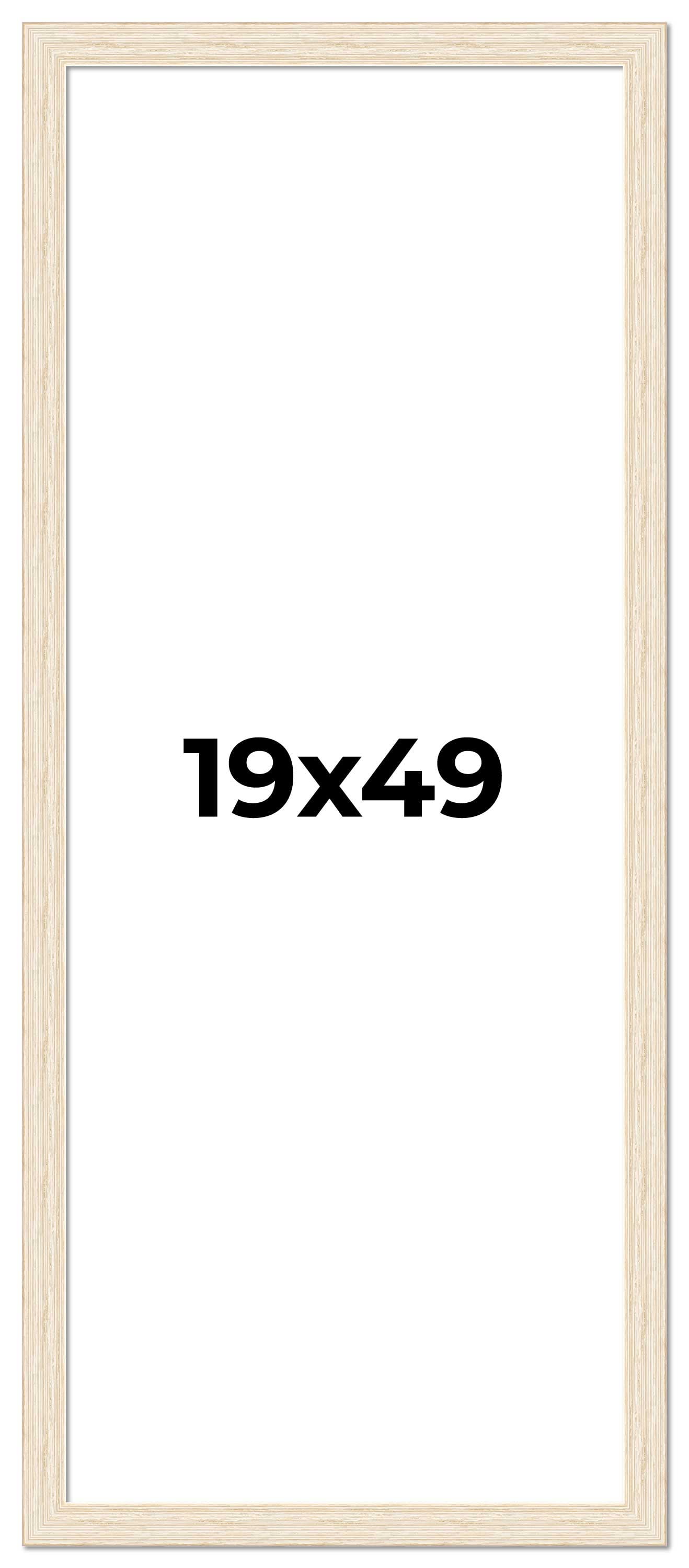 19x49 Frame White Barnwood Picture Frame Includes UV Acrylic Plexiglass ...