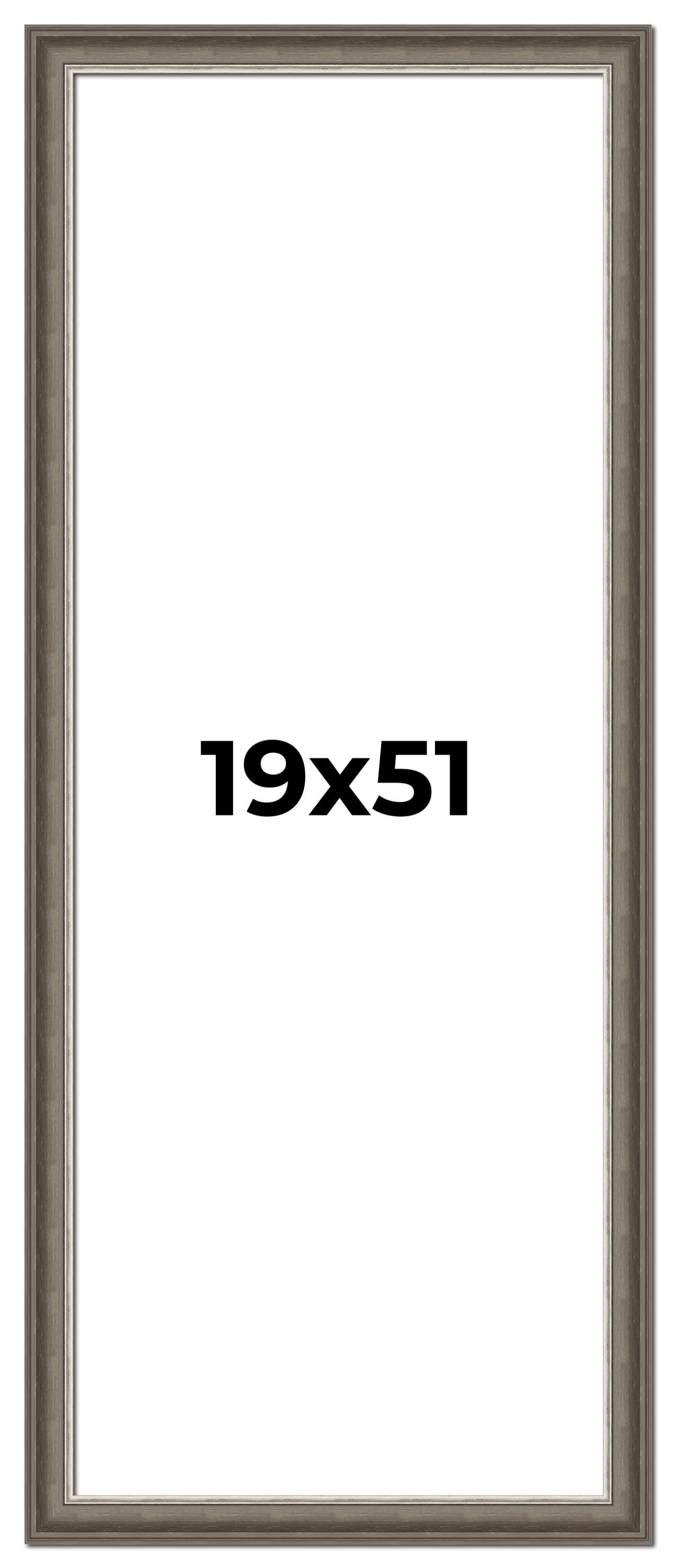 19x51 Frame Brown Solid Wood Picture Frame | 1.75 Inch Moulding Width ...