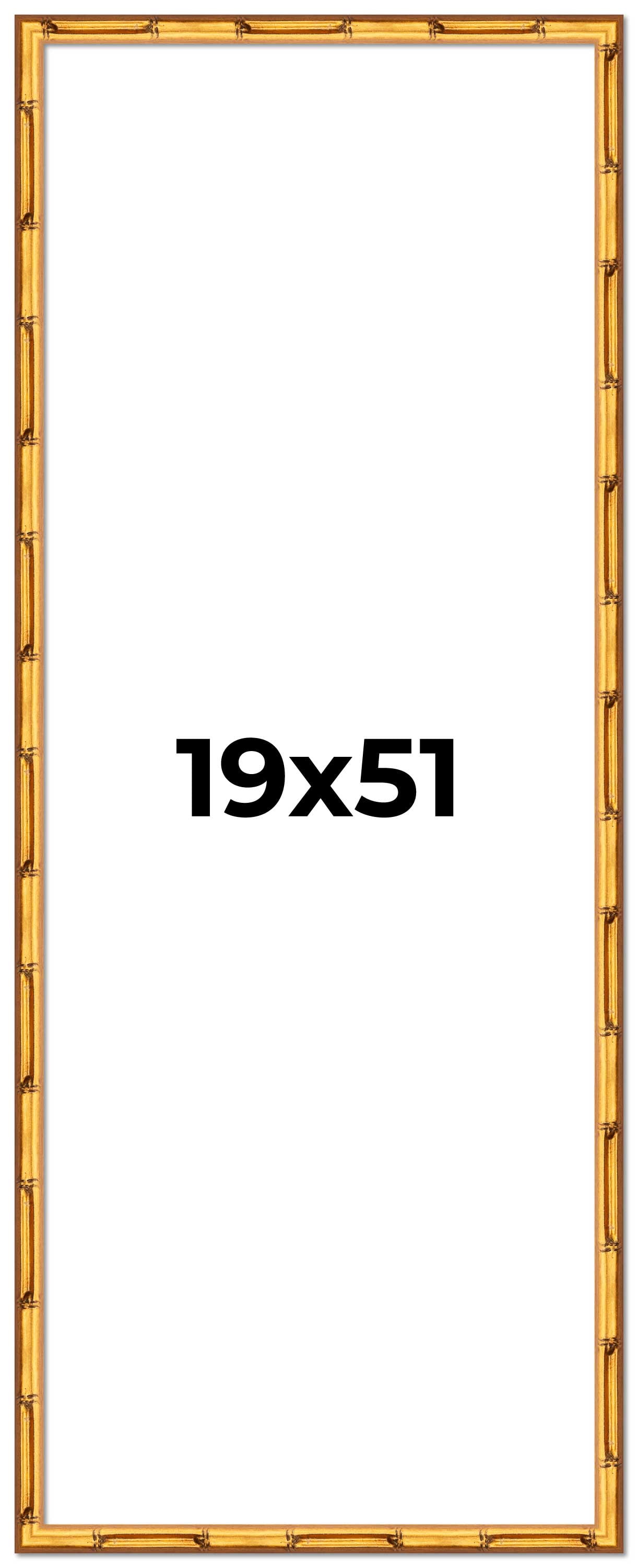 19x51 Frame Gold Bamboo Solid Wood Picture Frame | 1 Inch Moulding ...