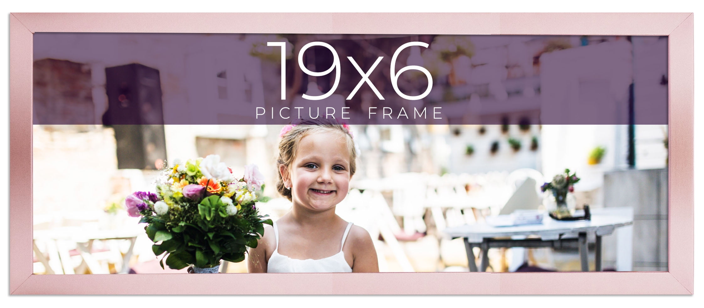 19x6 Frame Pink Real Wood Picture Frame Width 0.75 inches | Interior ...