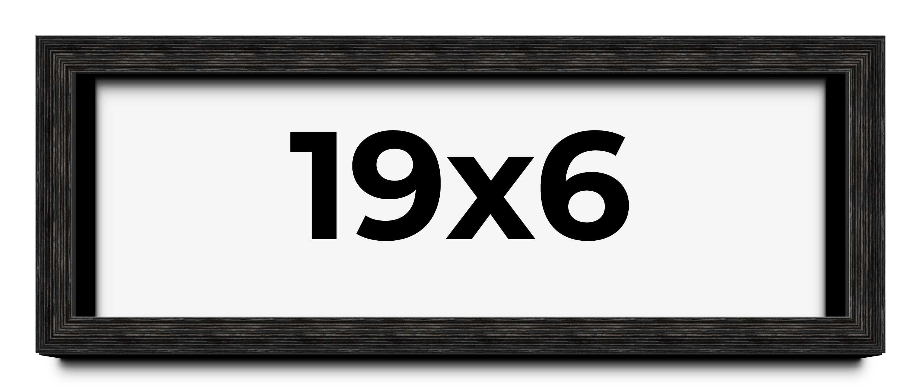 19x6 Shadow Box Black Rustic Barnwood Display Frame | 1.125 Inch Deep ...