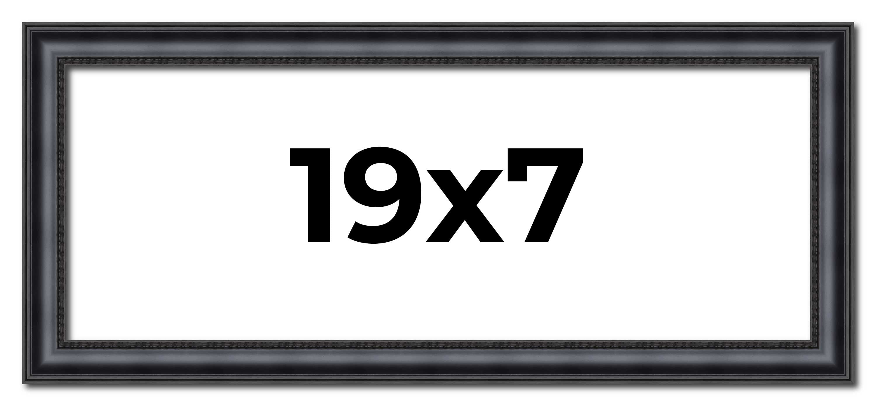 19x7 Frame Black Real Wood Picture Frame Width 1.25 inches | Interior ...