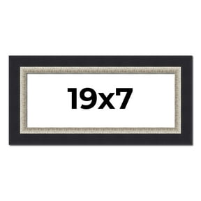 40x14 Frame Black Charcoal Grey Wood Textured Picture Frame | 0.75 Inch ...