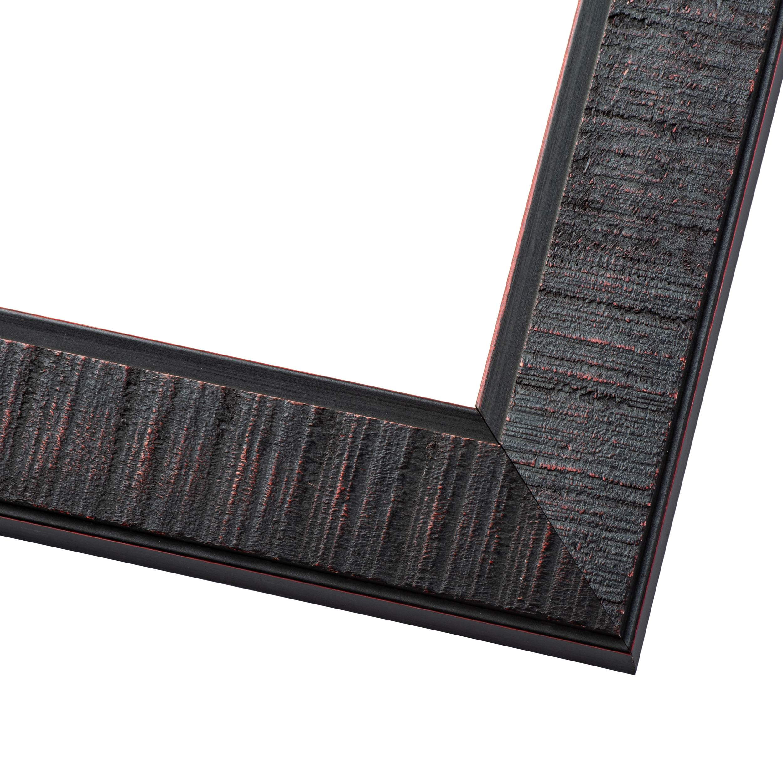 13.5x40 Distressed Brown Picture Frame - UV Acrylic, Foam Board Backing ...